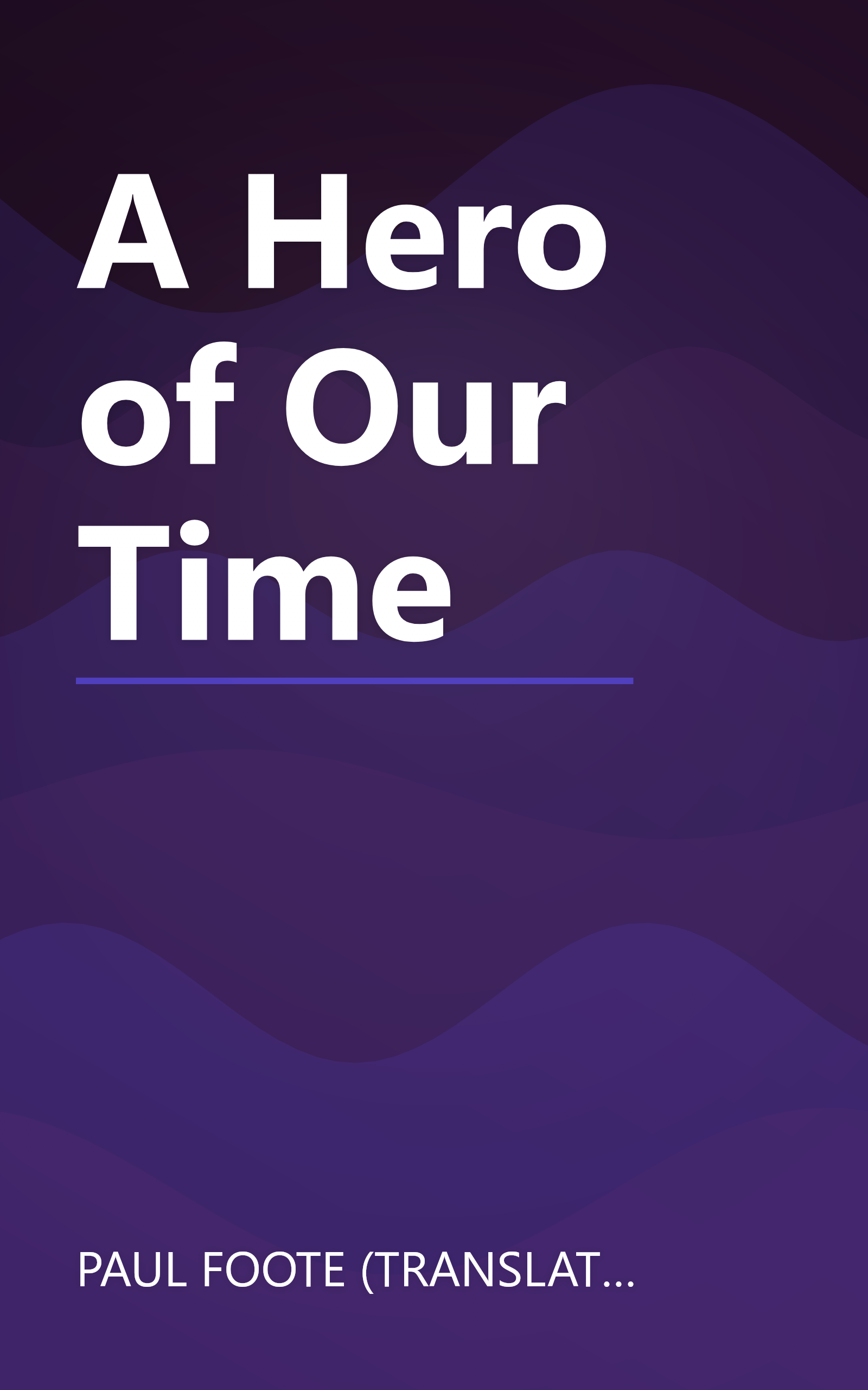 A Hero of Our Time book cover