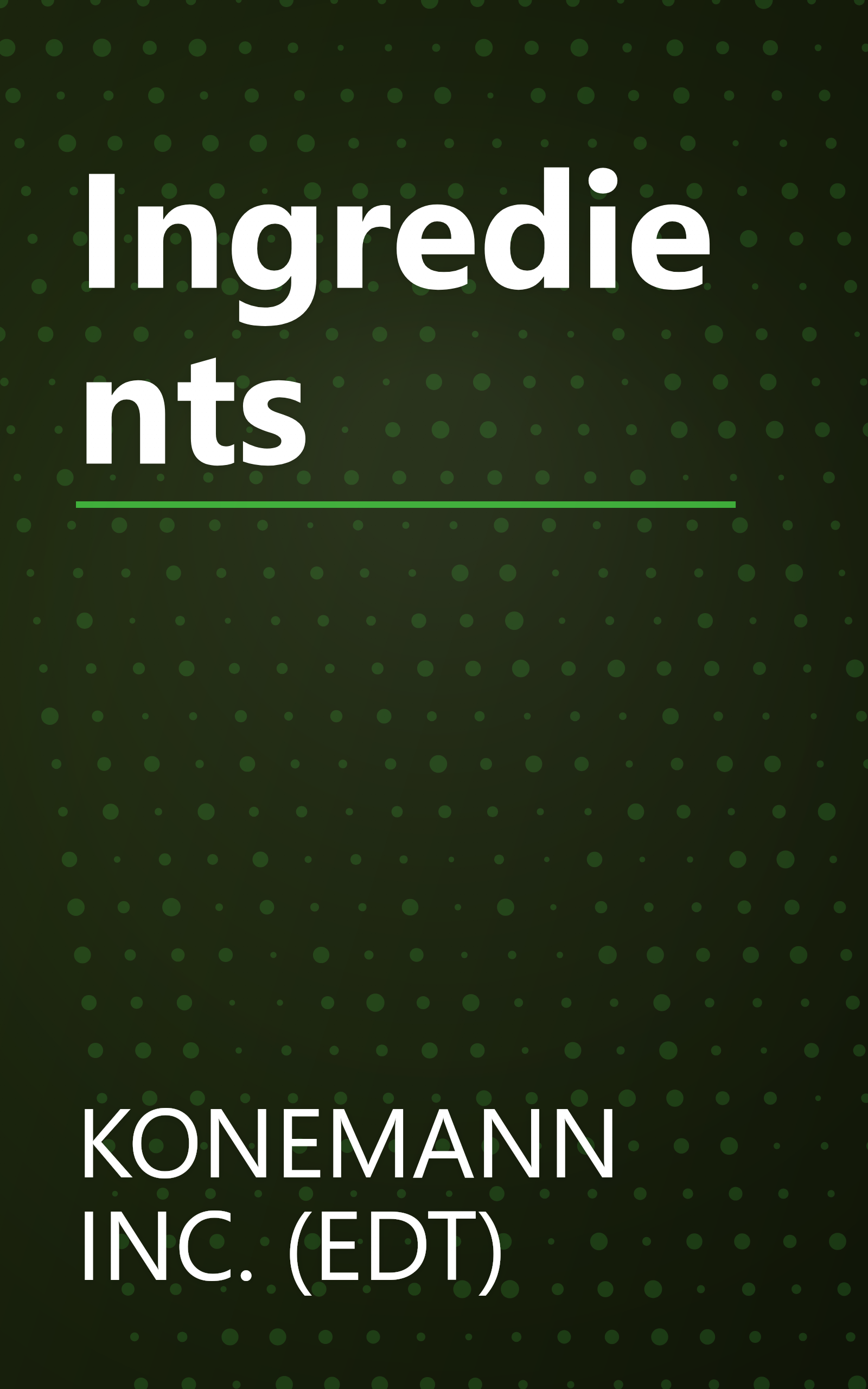 Ingredients book cover