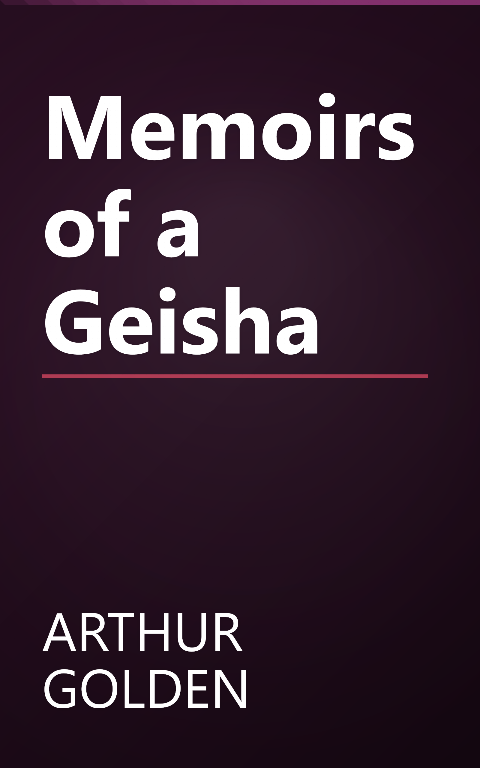 Memoirs of a Geisha book cover