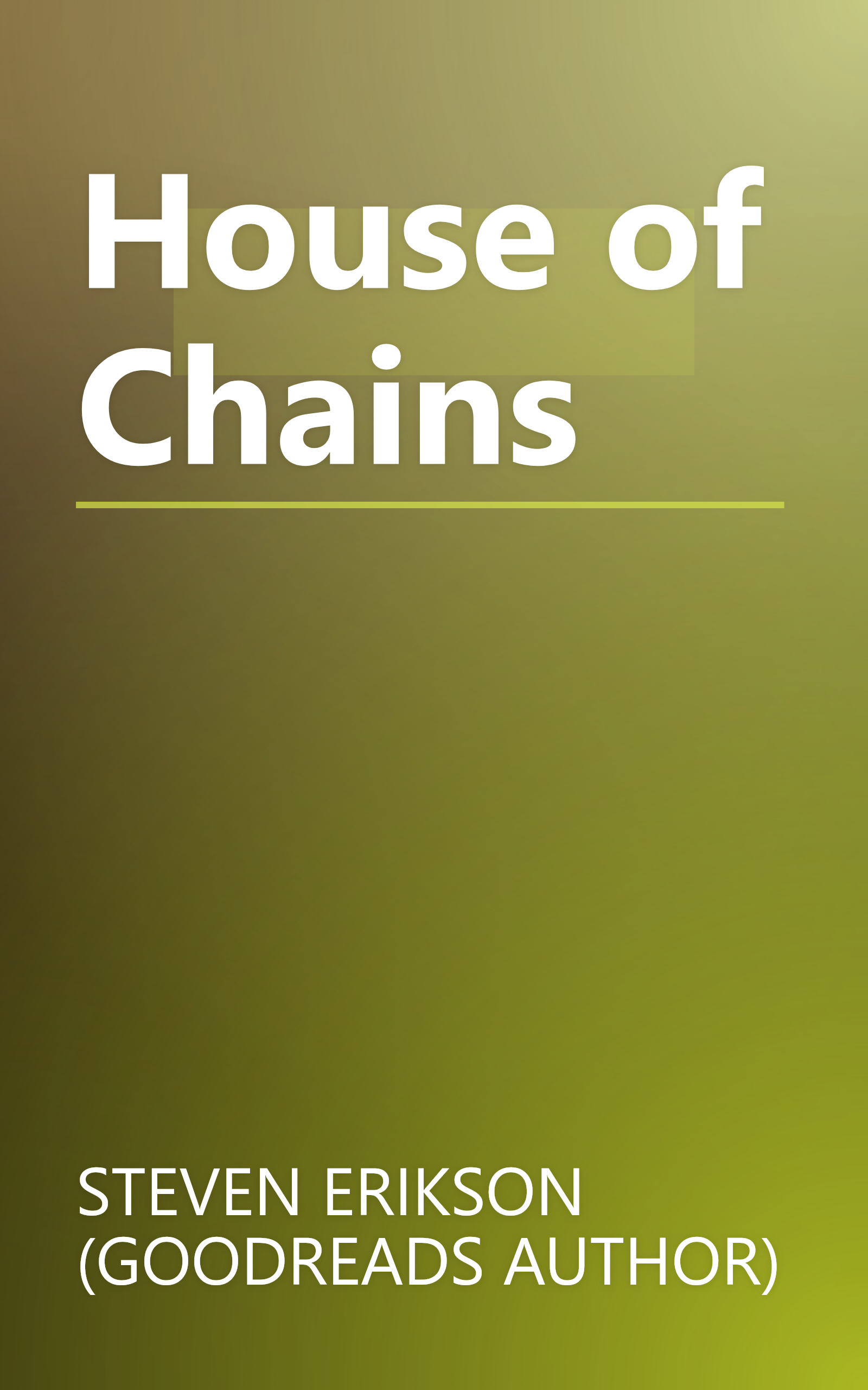 House of Chains book cover