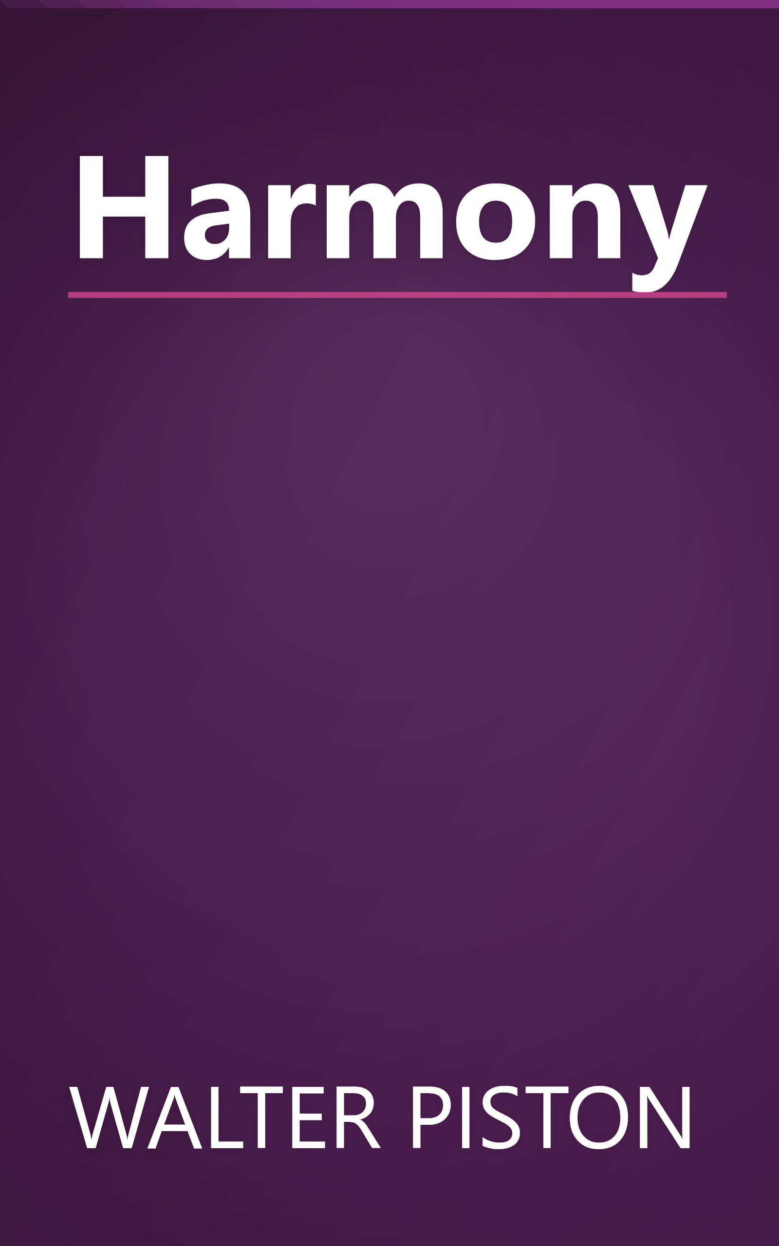 Harmony book cover