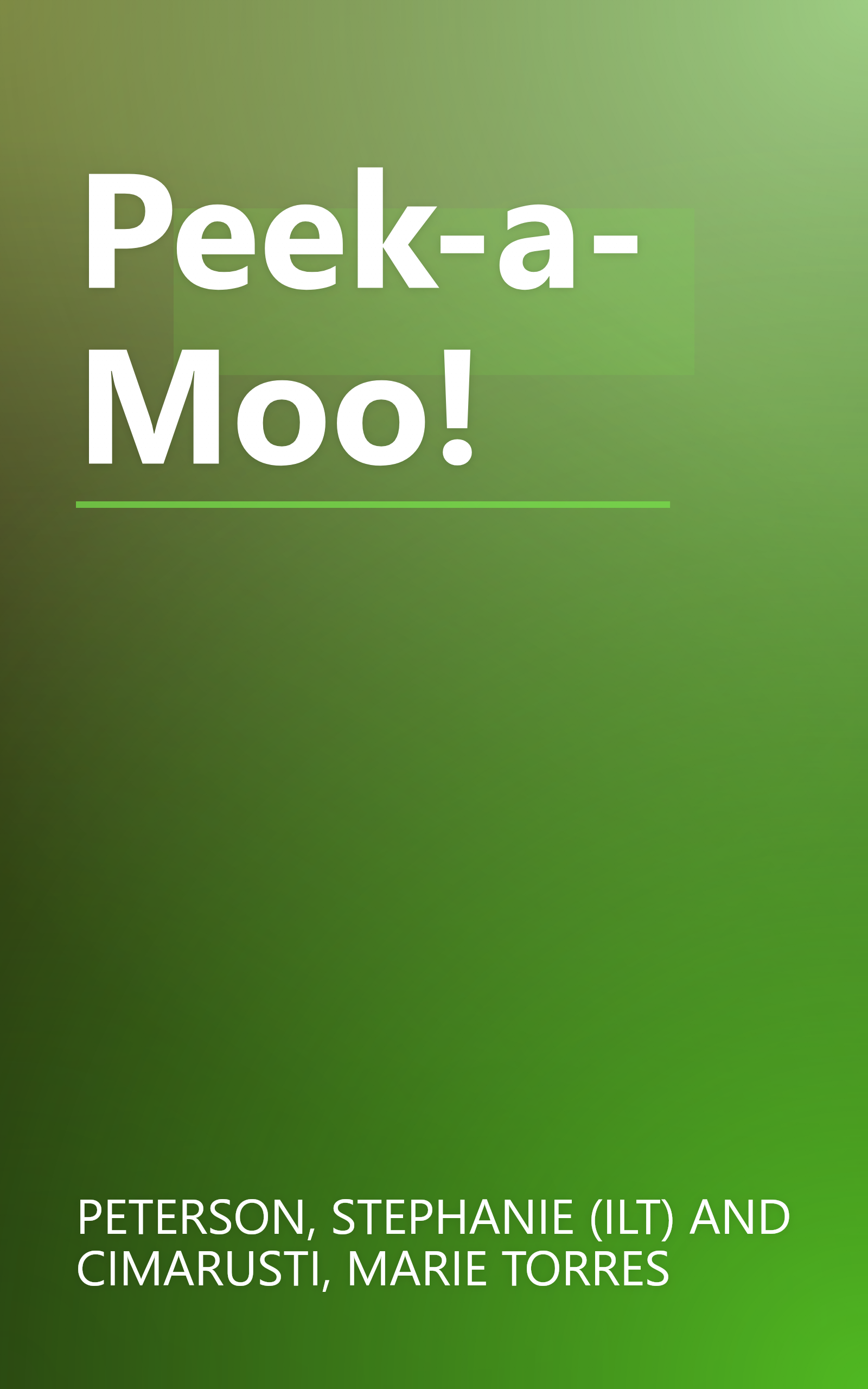 Peek-a-Moo! book cover