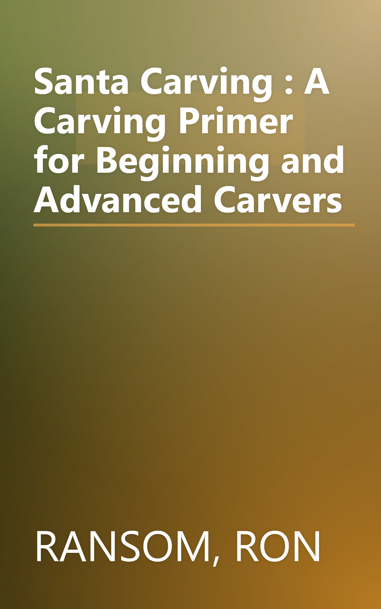 Santa Carving : A Carving Primer for Beginning and Advanced Carvers book cover