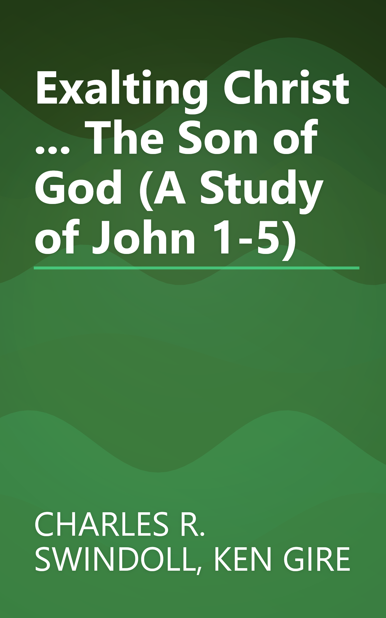 Exalting Christ ... The Son of God (A Study of John 1-5) book cover