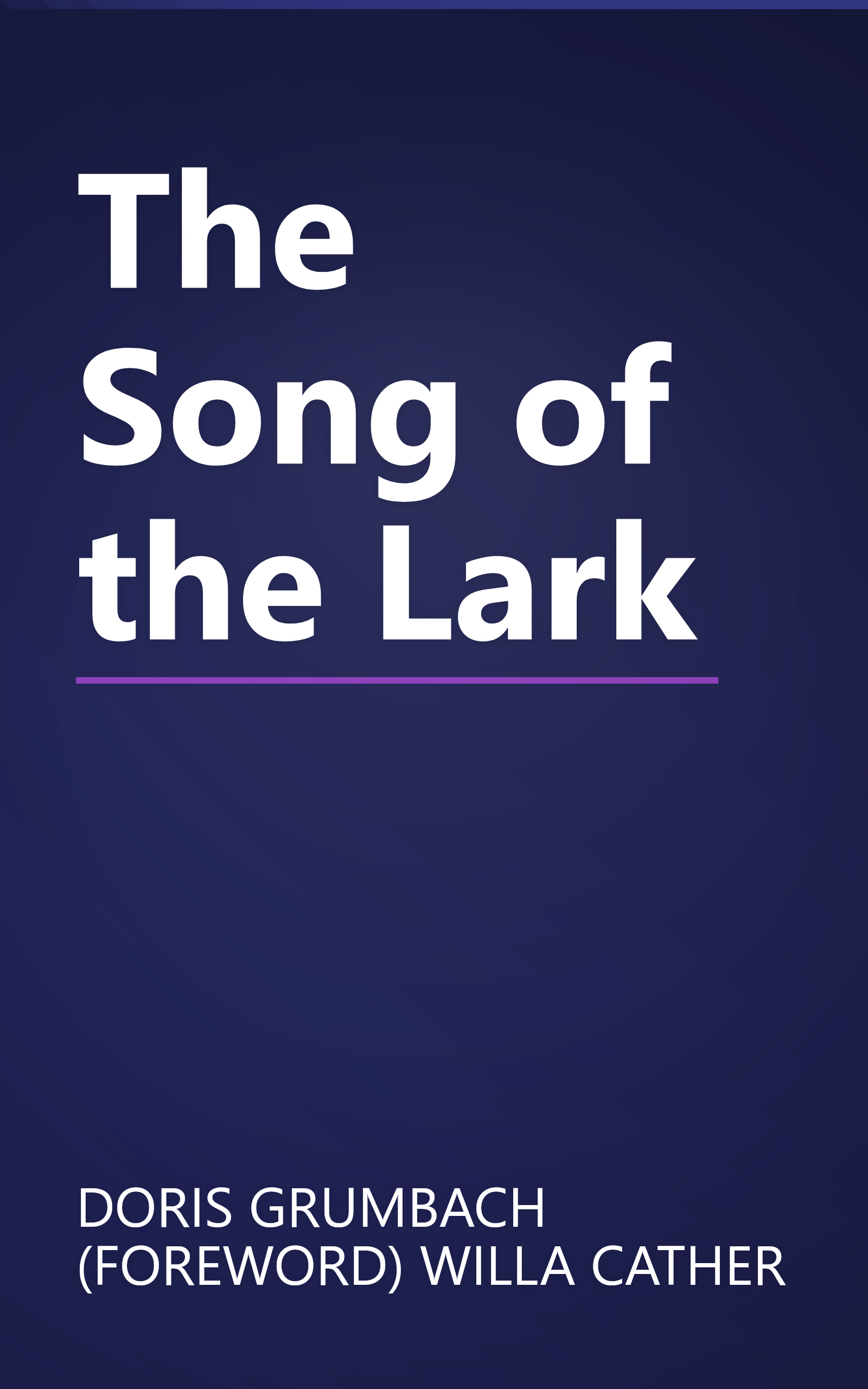 The Song of the Lark book cover