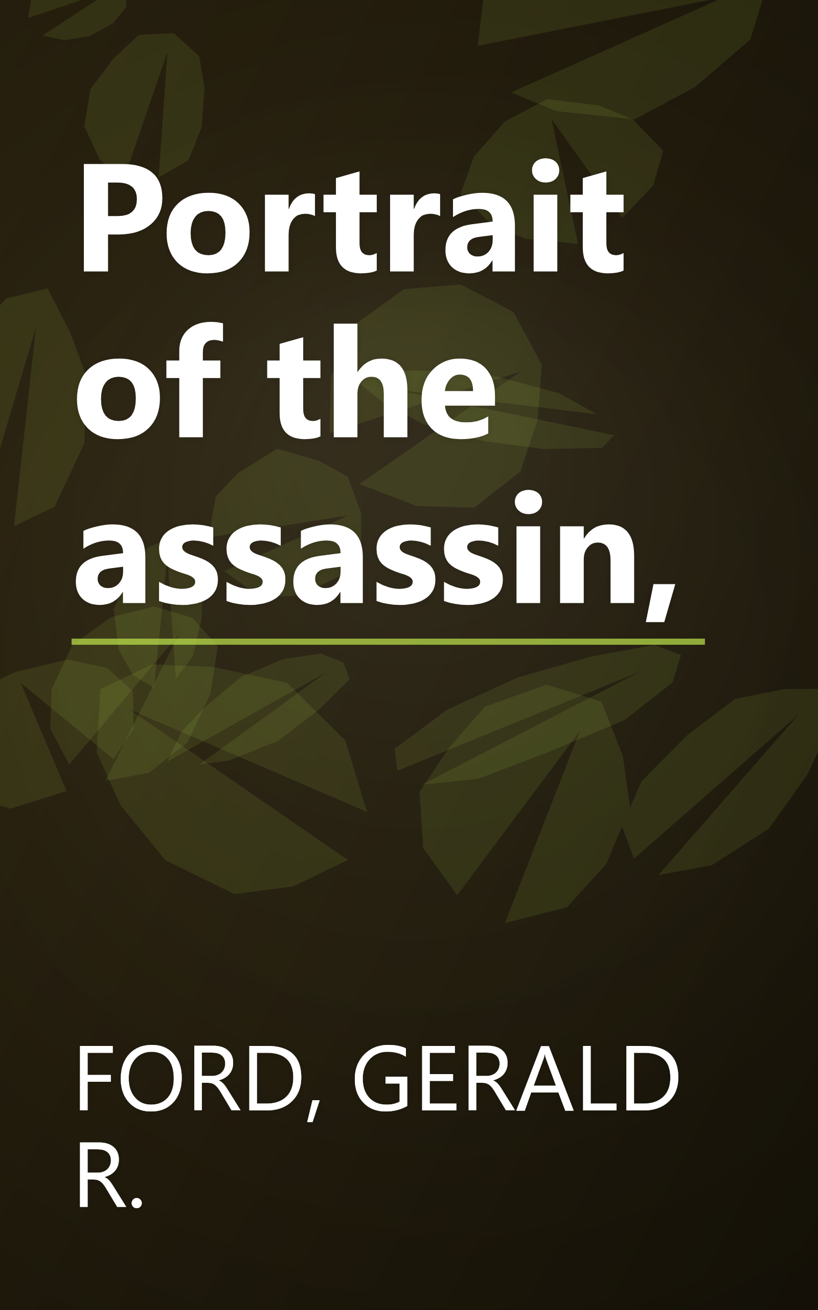 Portrait of the assassin, book cover