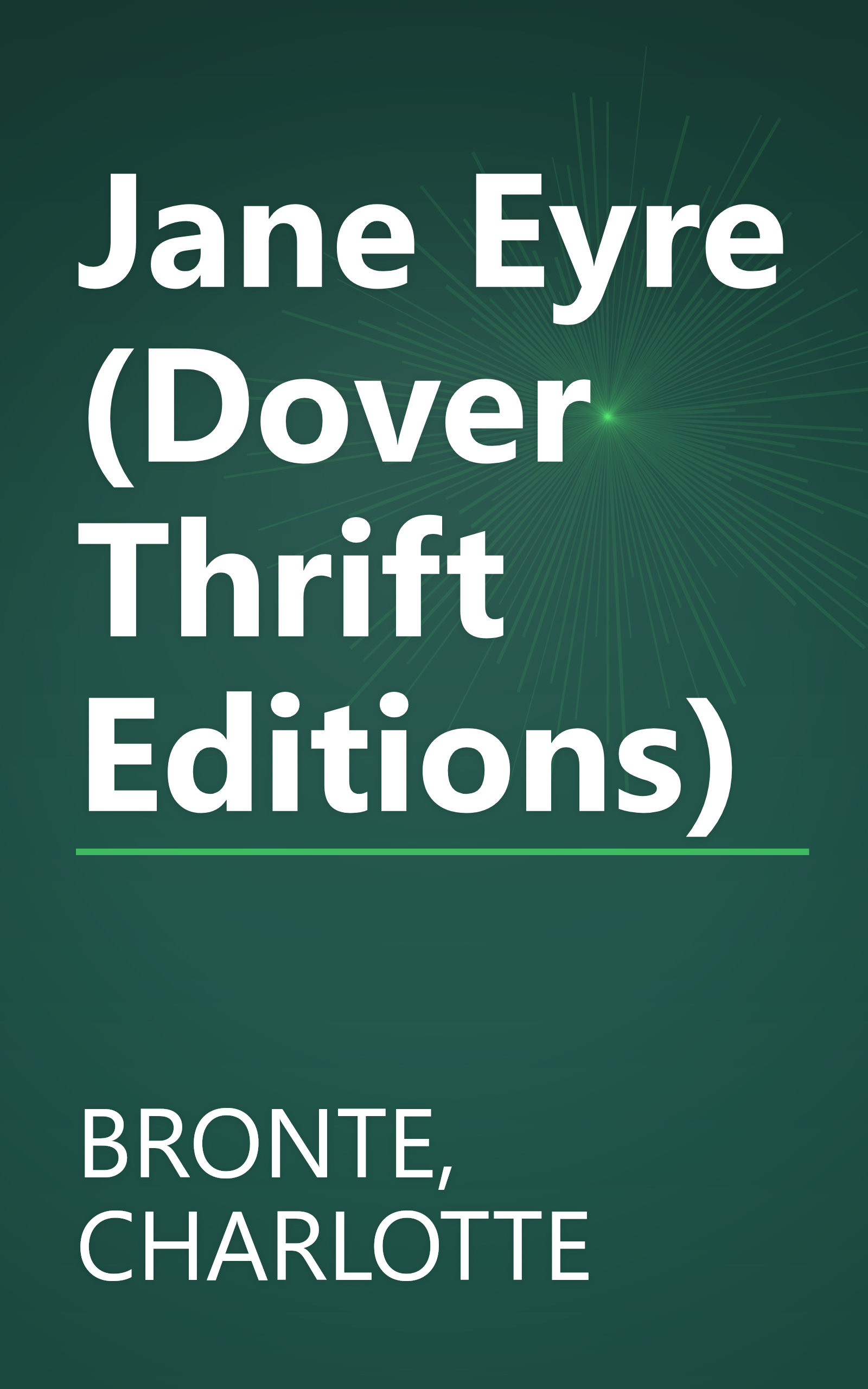 Jane Eyre (Dover Thrift Editions) book cover