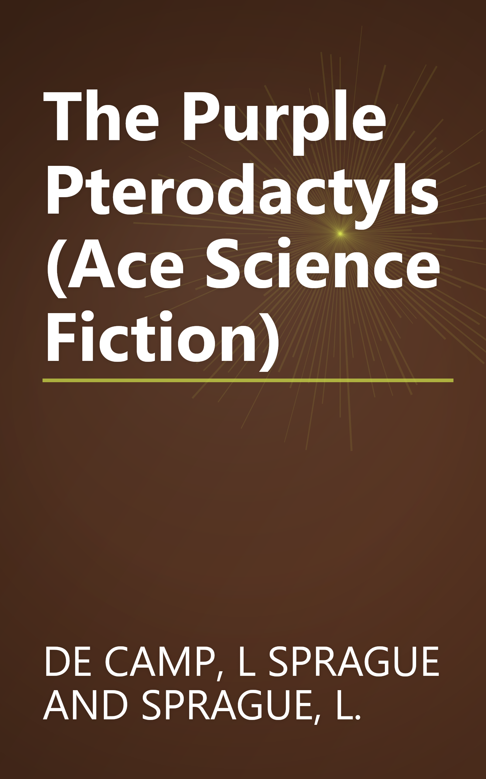 The Purple Pterodactyls (Ace Science Fiction) book cover