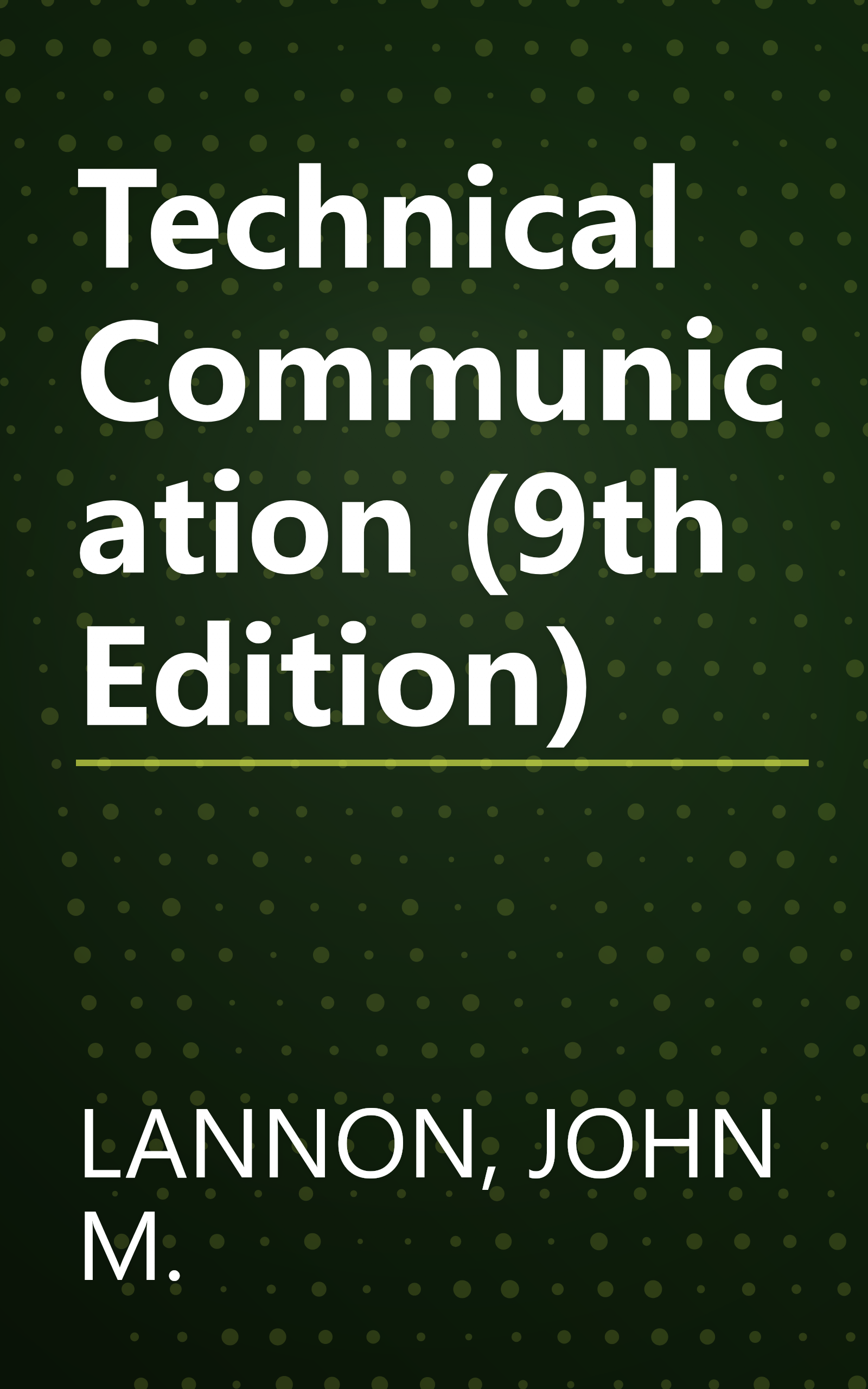 Technical Communication (9th Edition) book cover