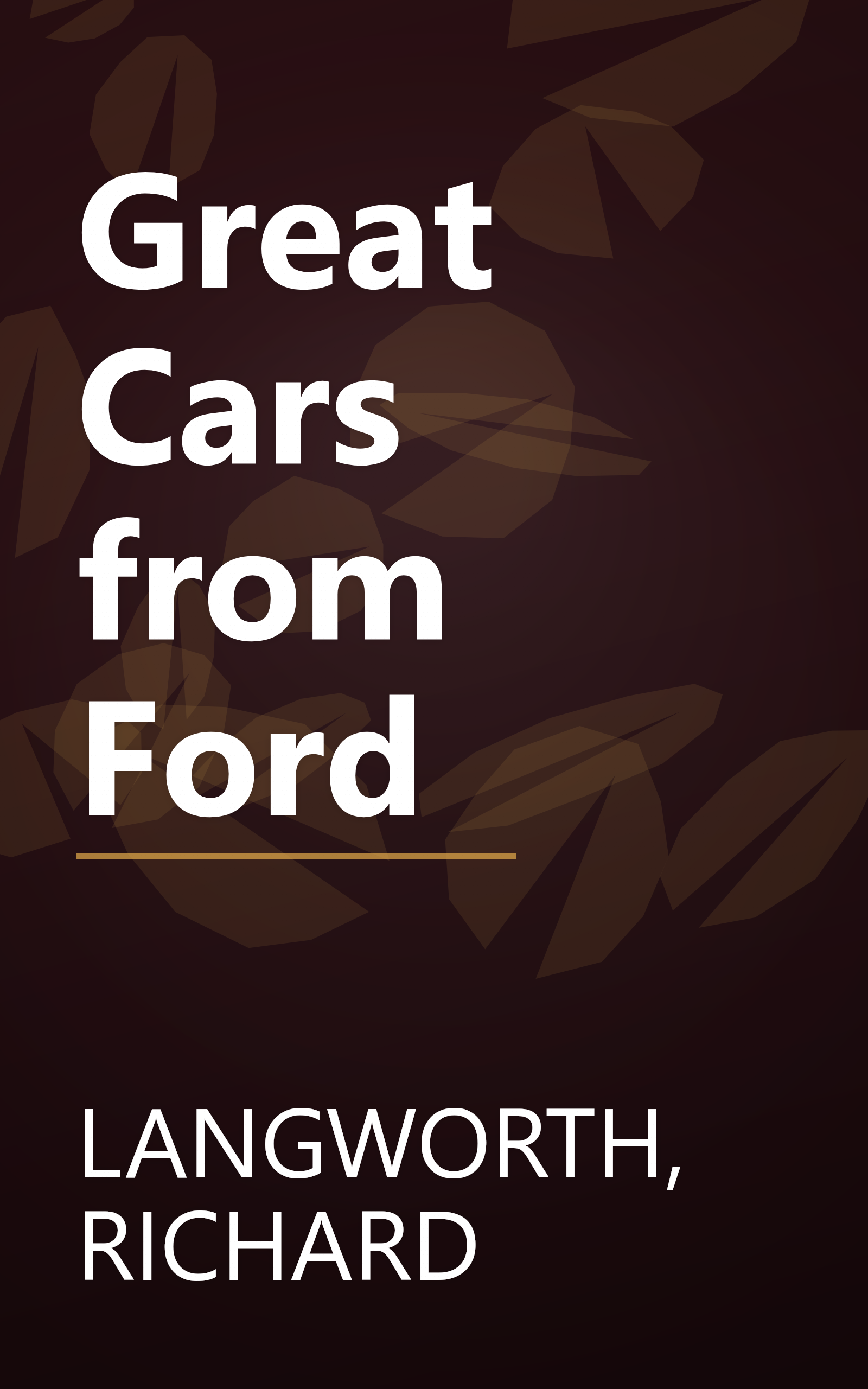 Great Cars from Ford book cover