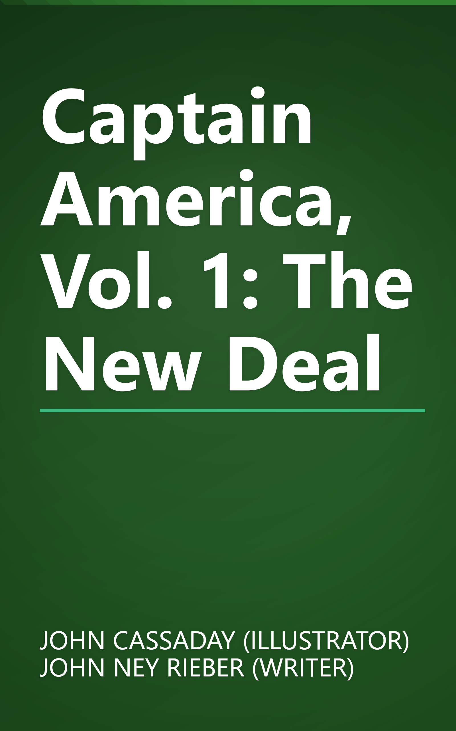 Captain America, Vol. 1: The New Deal book cover
