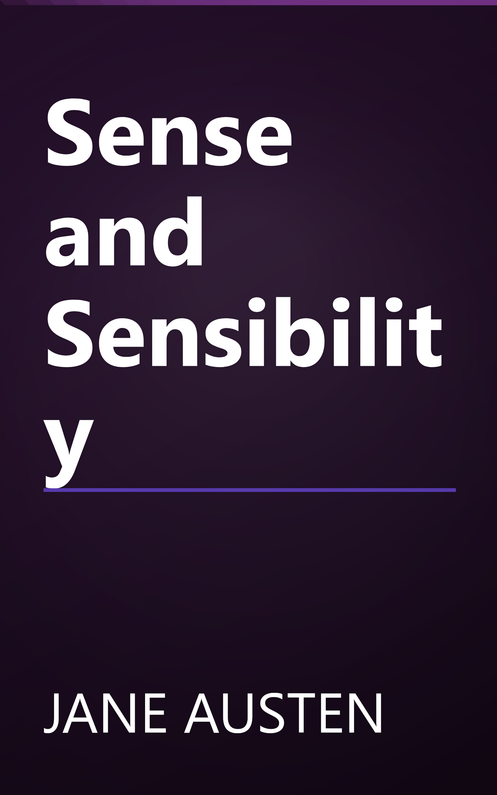 Sense and Sensibility book cover