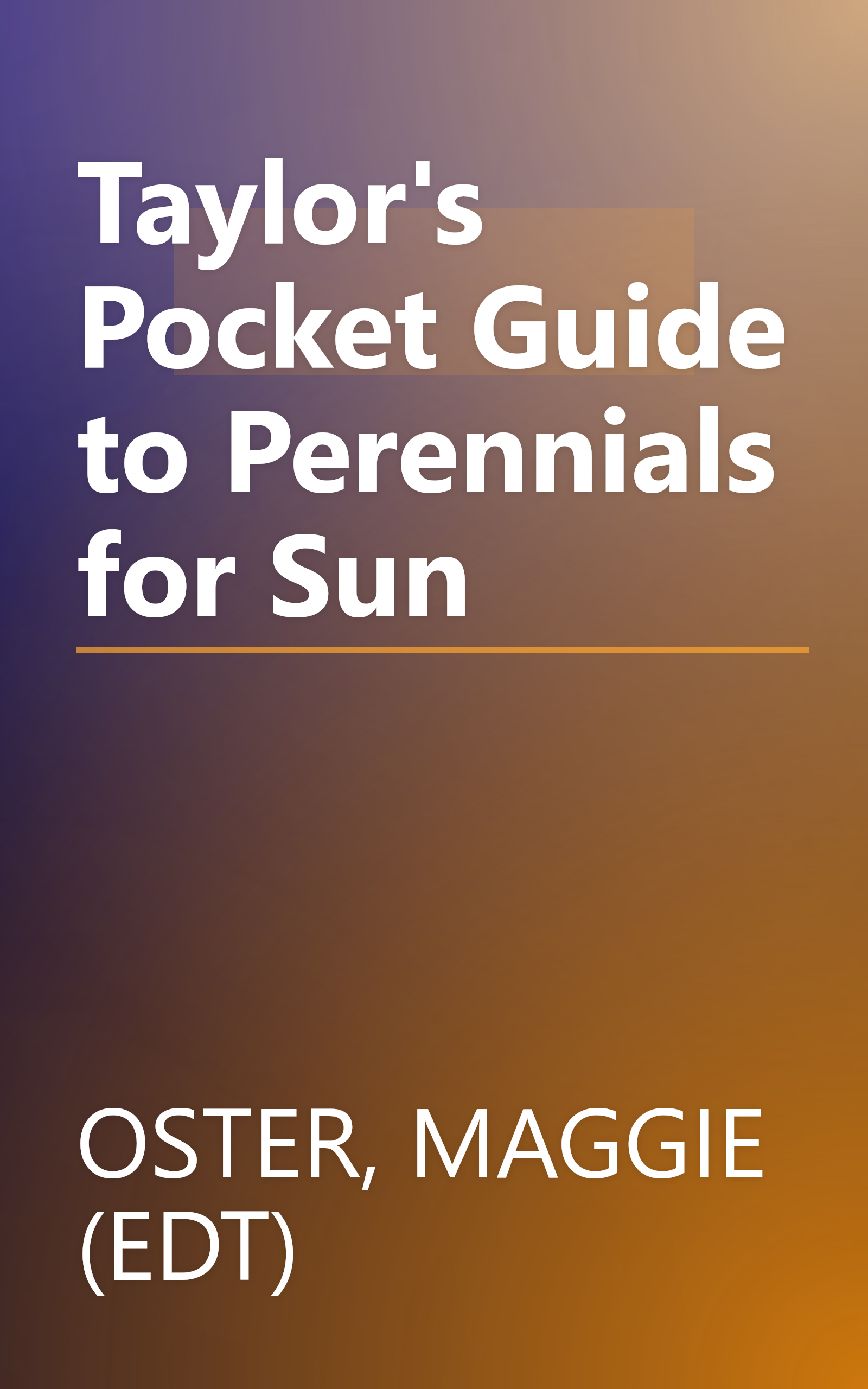 Taylor's Pocket Guide to Perennials for Sun book cover