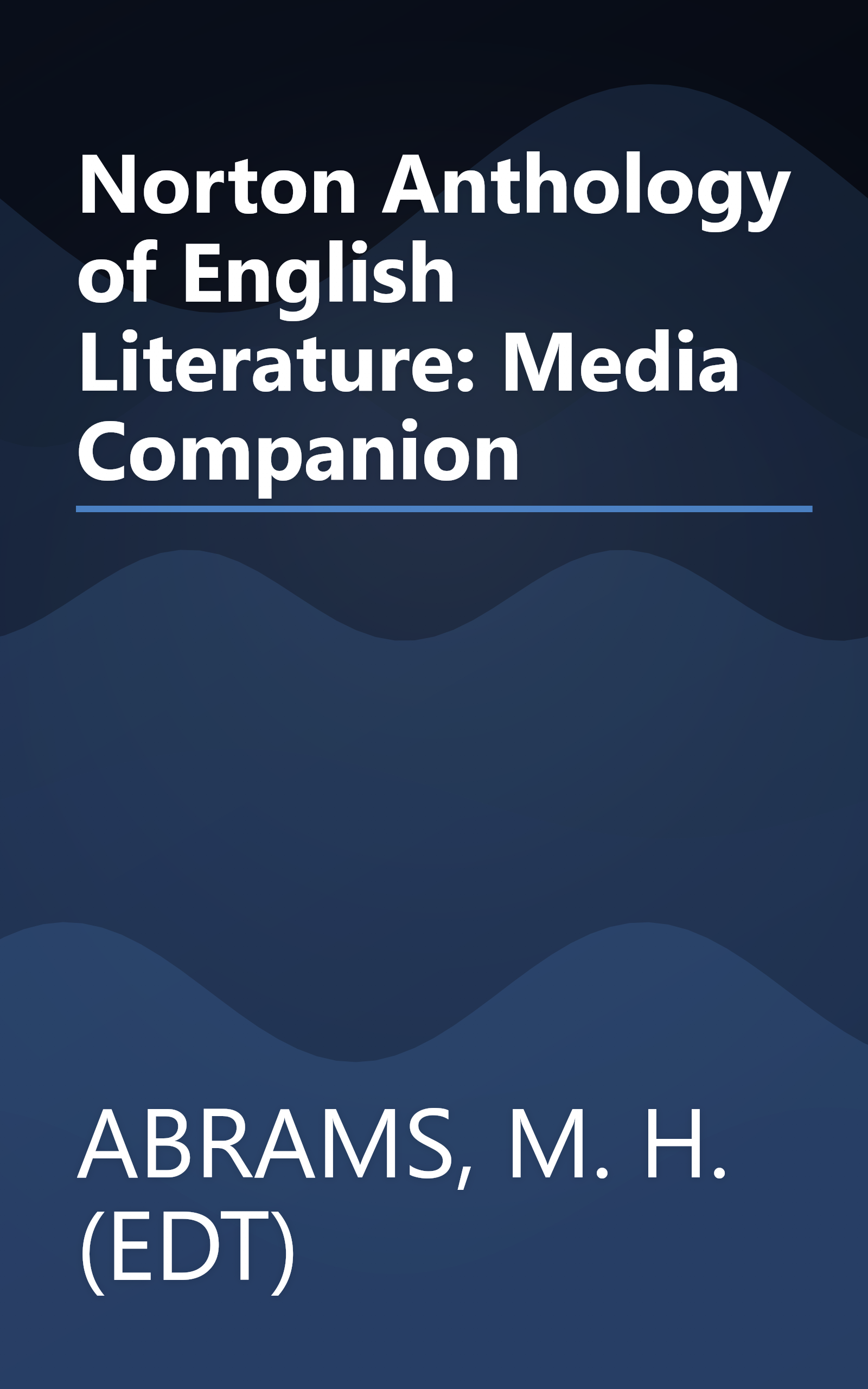 Norton Anthology of English Literature: Media Companion book cover