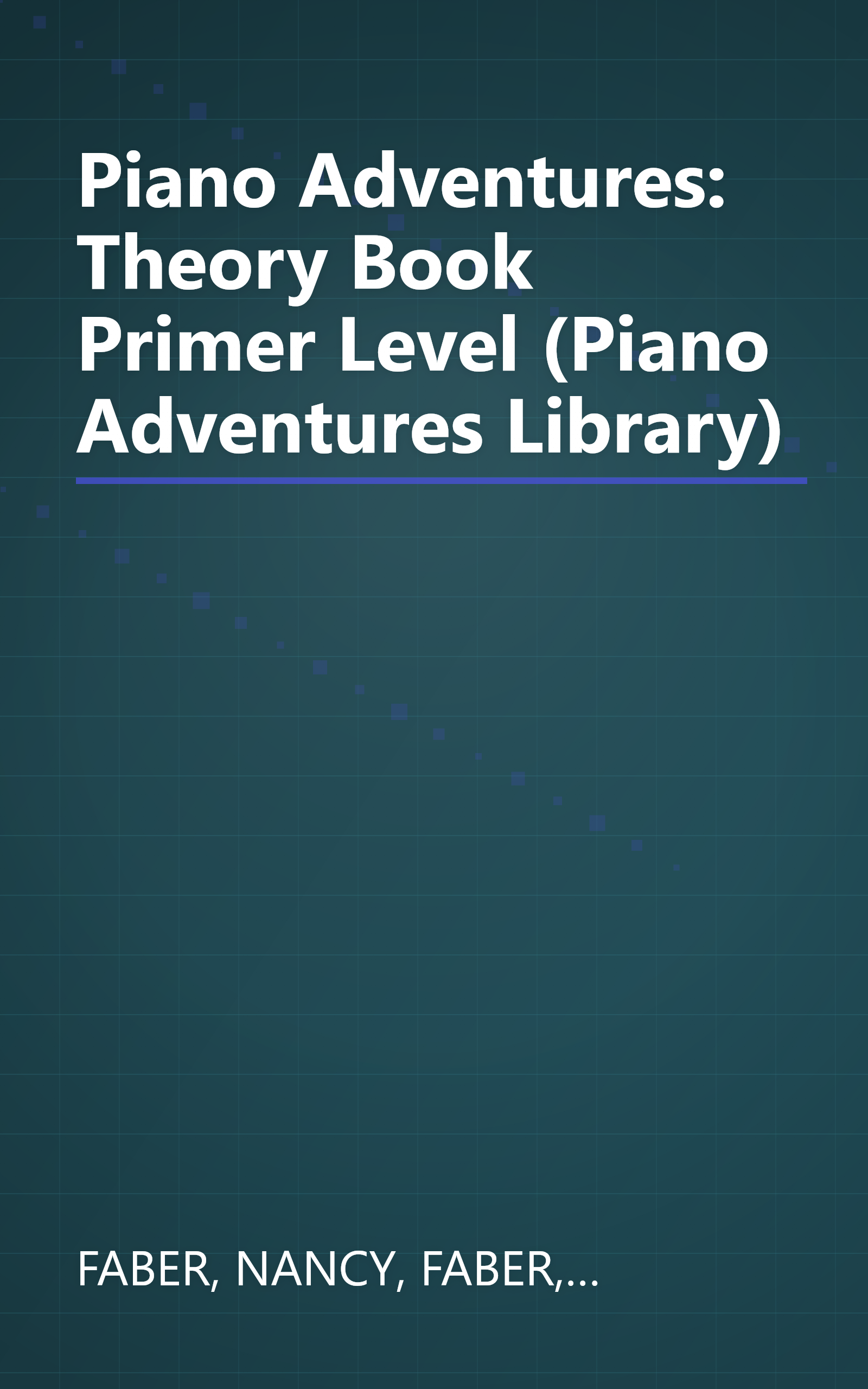 Piano Adventures: Theory Book Primer Level (Piano Adventures Library) book cover