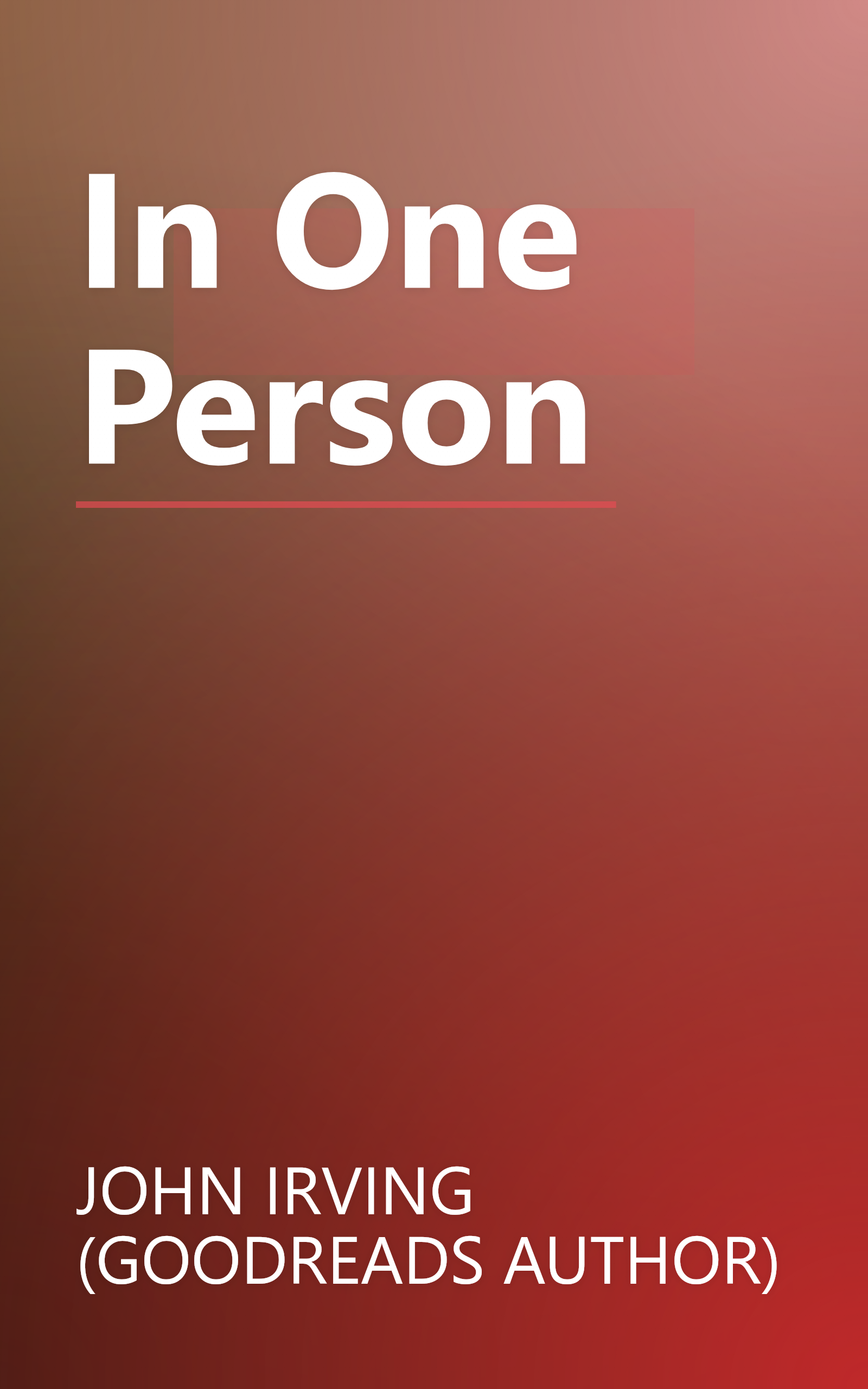 In One Person book cover