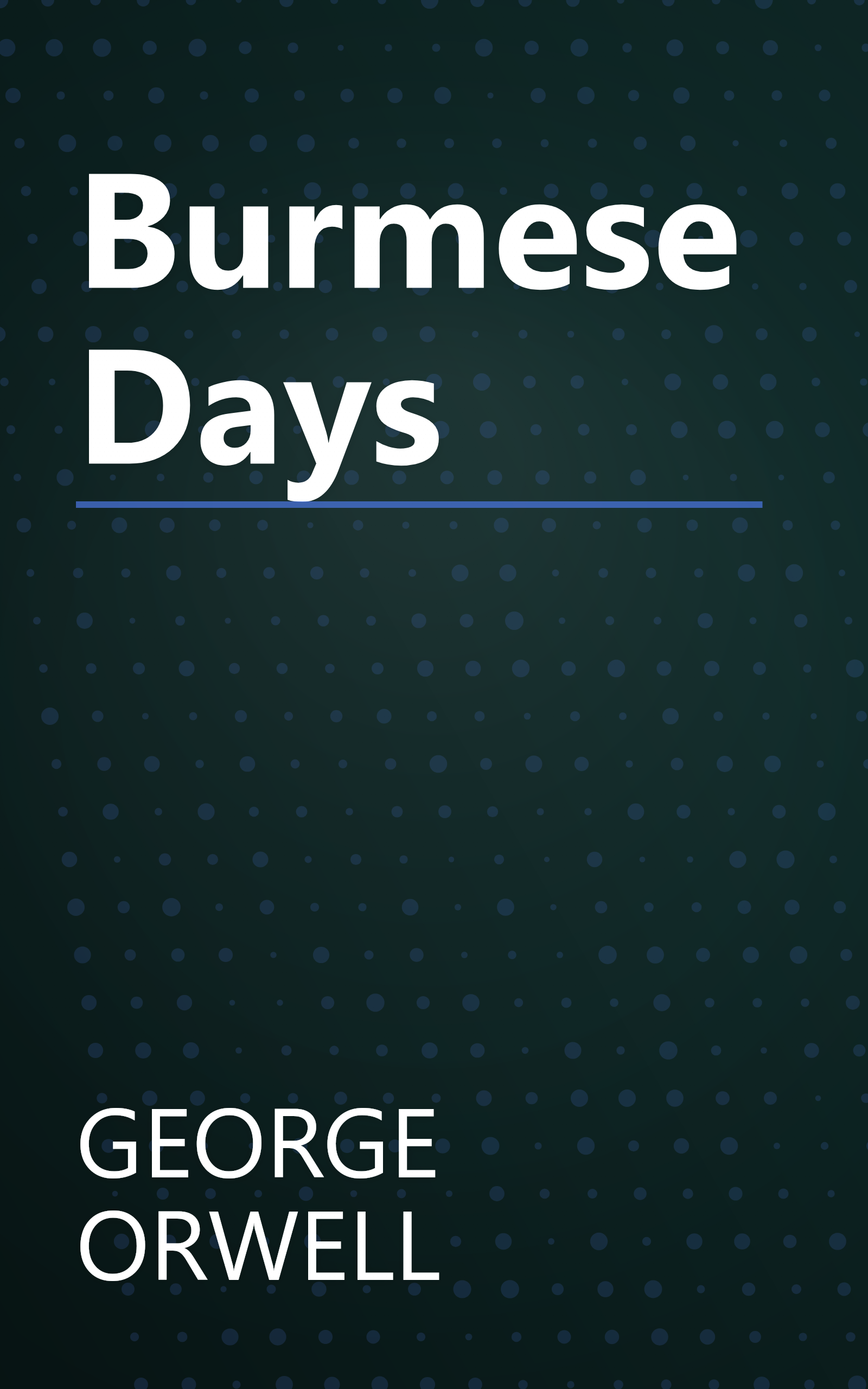 Burmese Days book cover