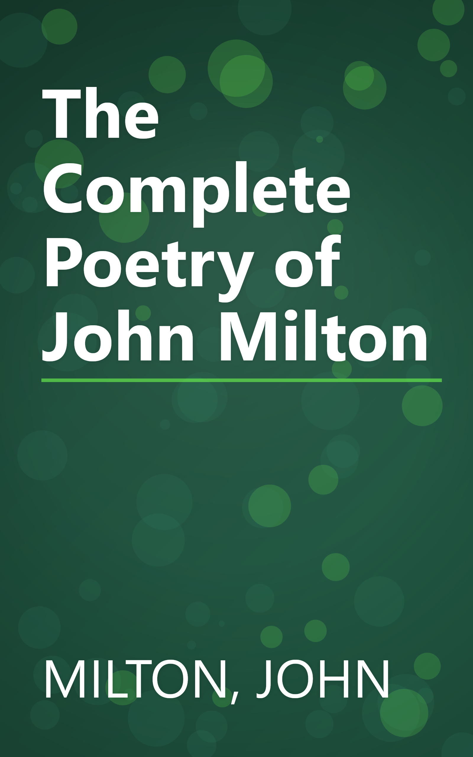 The Complete Poetry of John Milton book cover
