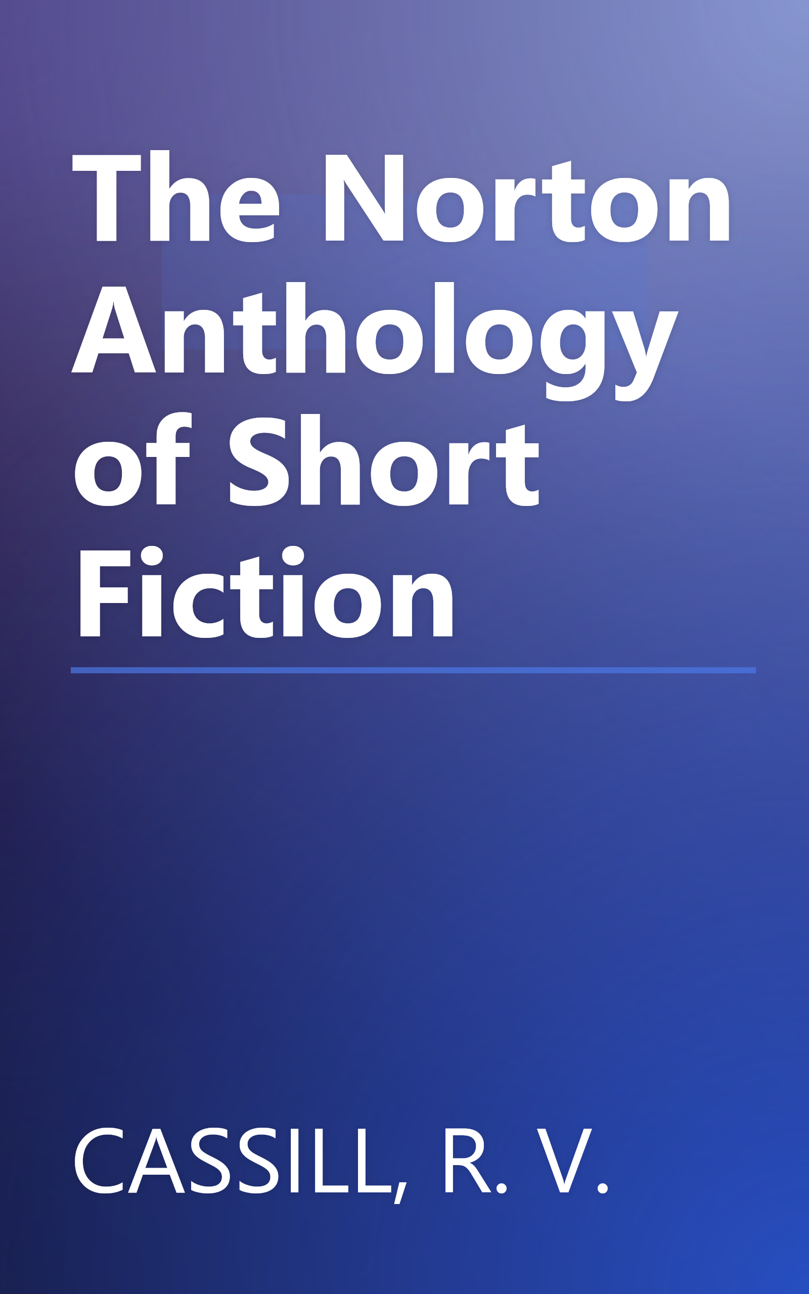 The Norton Anthology of Short Fiction book cover