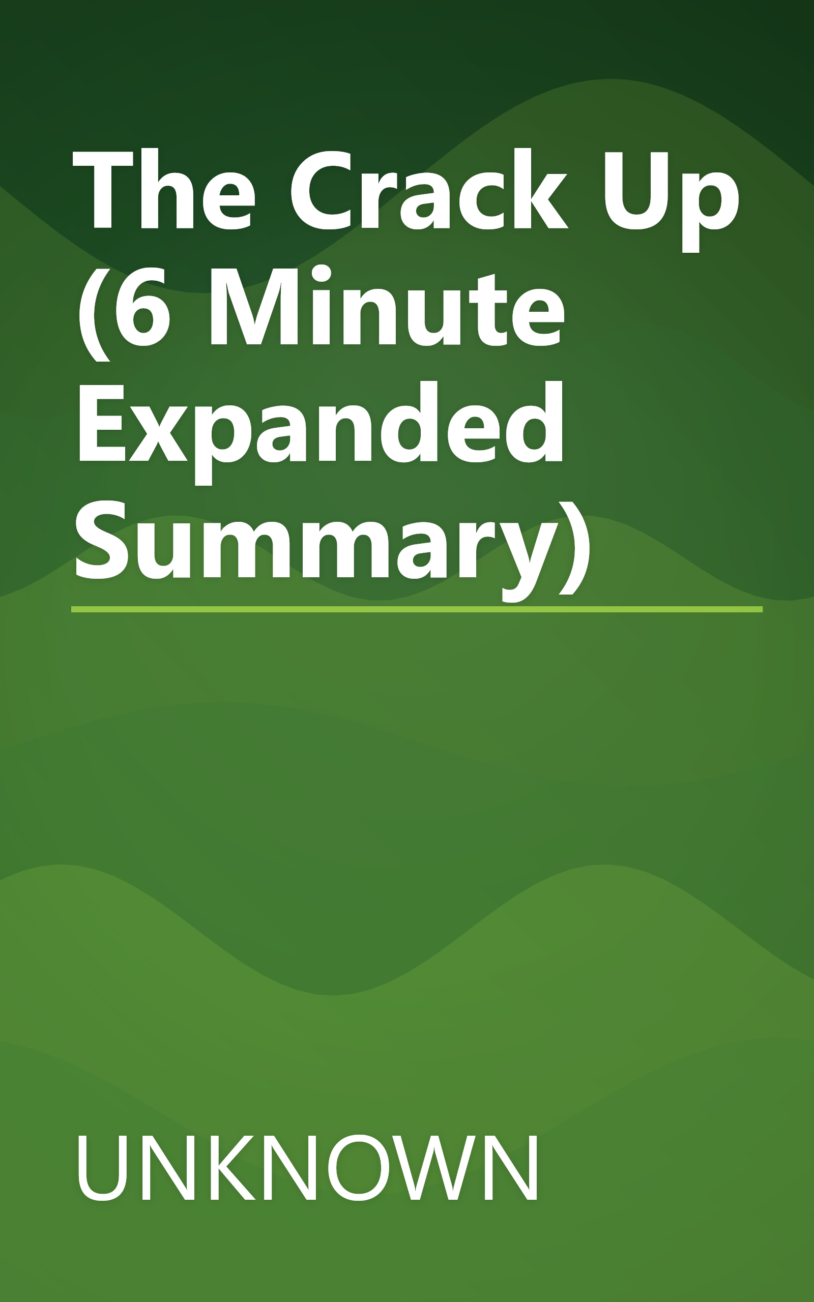 The Crack Up (6 Minute   Expanded Summary) book cover