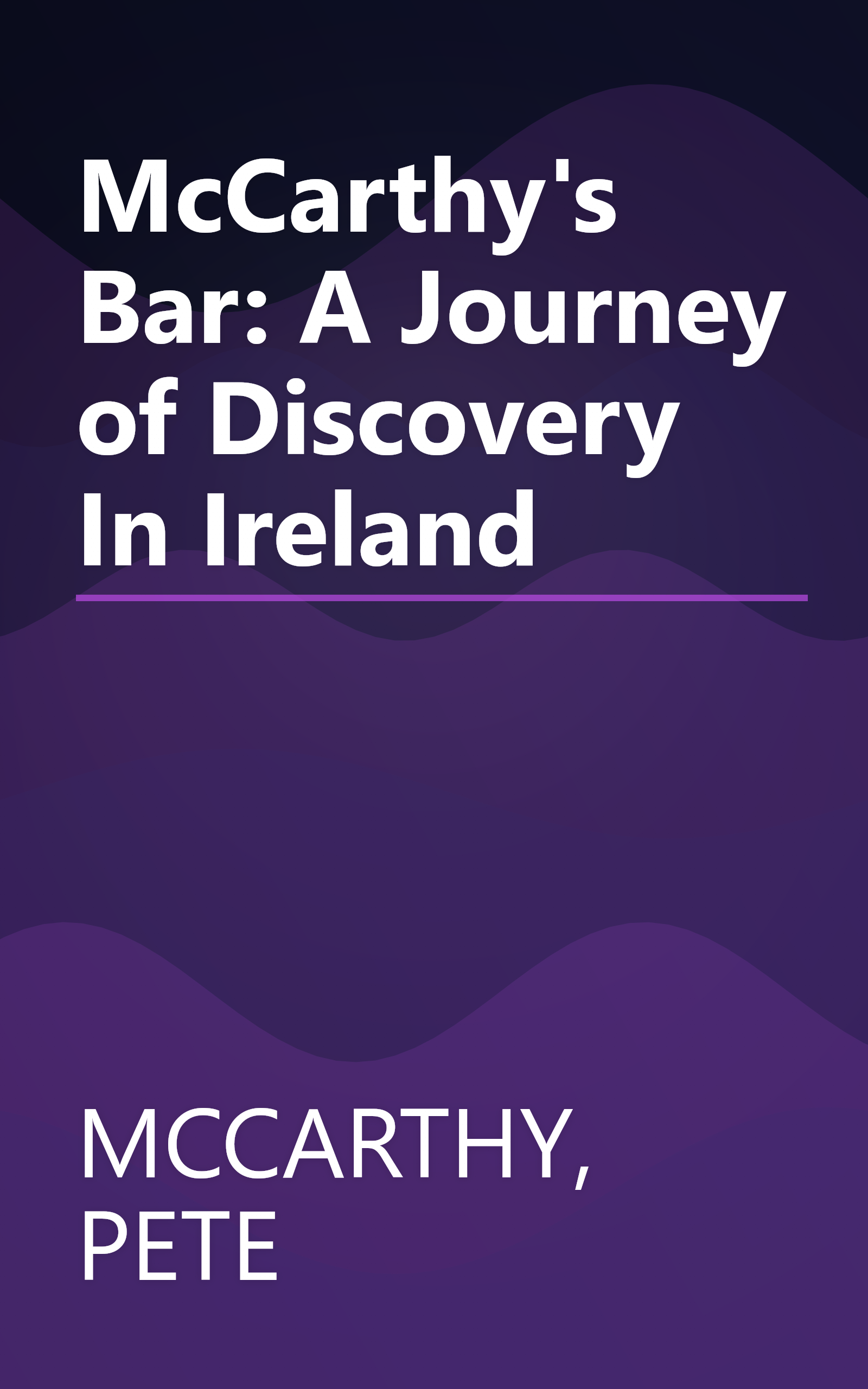 McCarthy's Bar: A Journey of Discovery In Ireland book cover