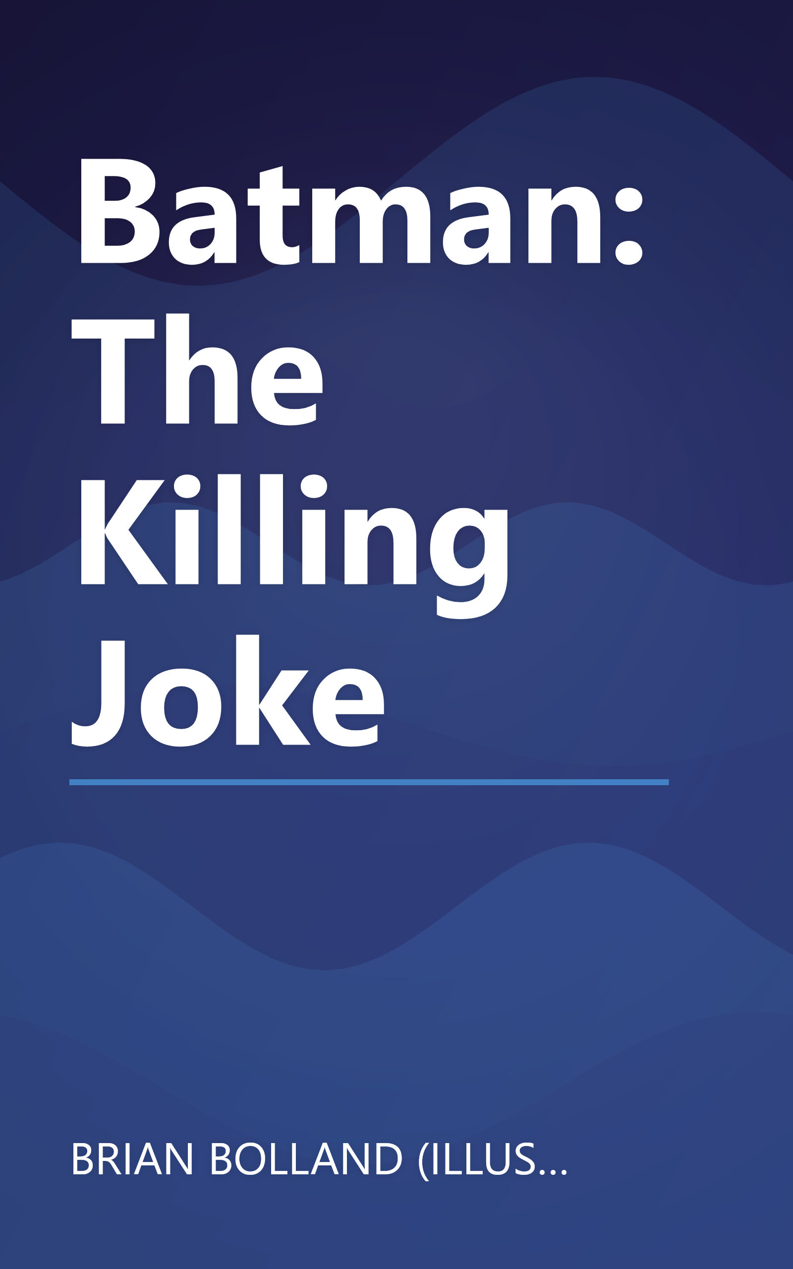 Batman: The Killing Joke book cover
