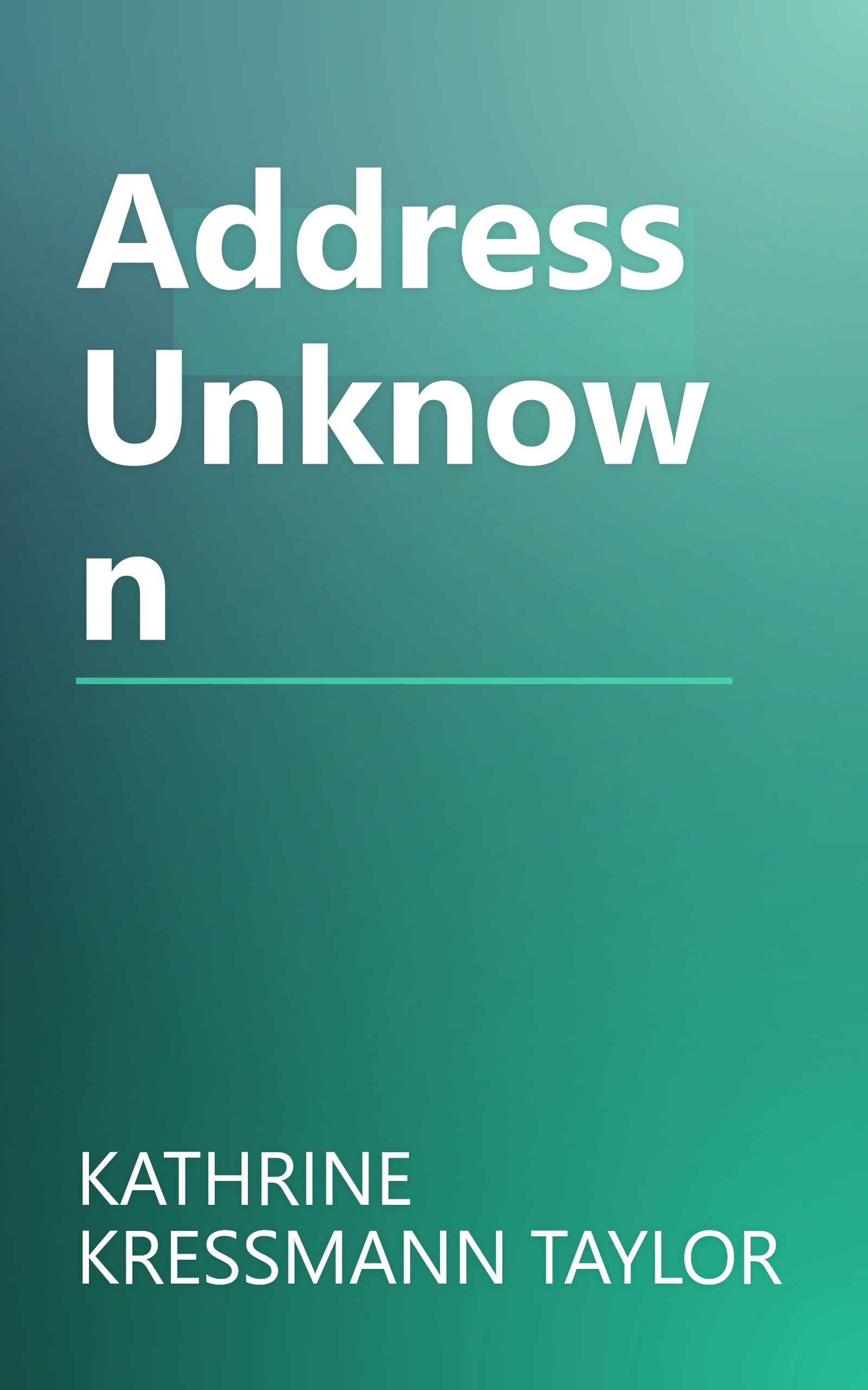Address Unknown book cover