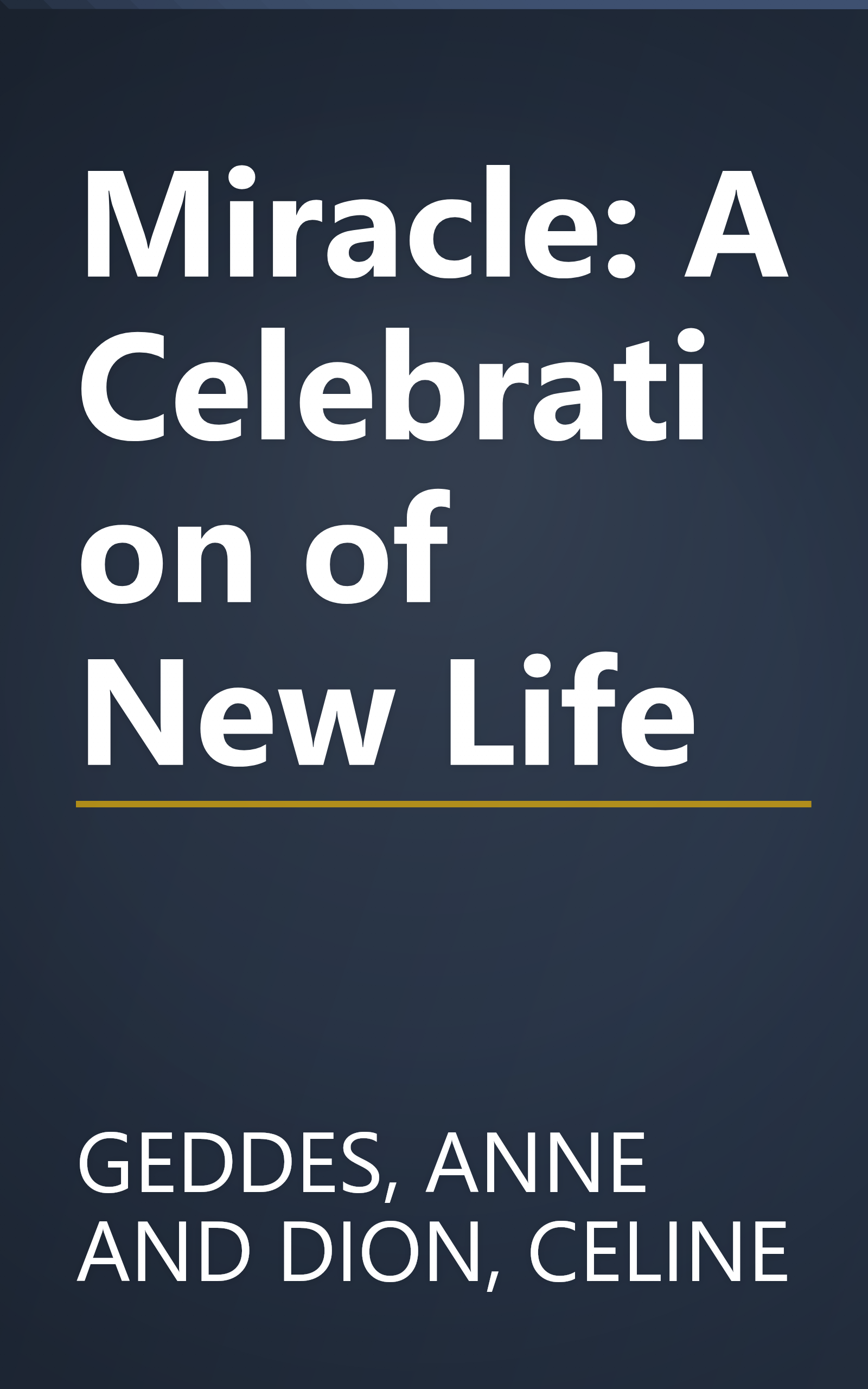 Miracle: A Celebration of New Life book cover