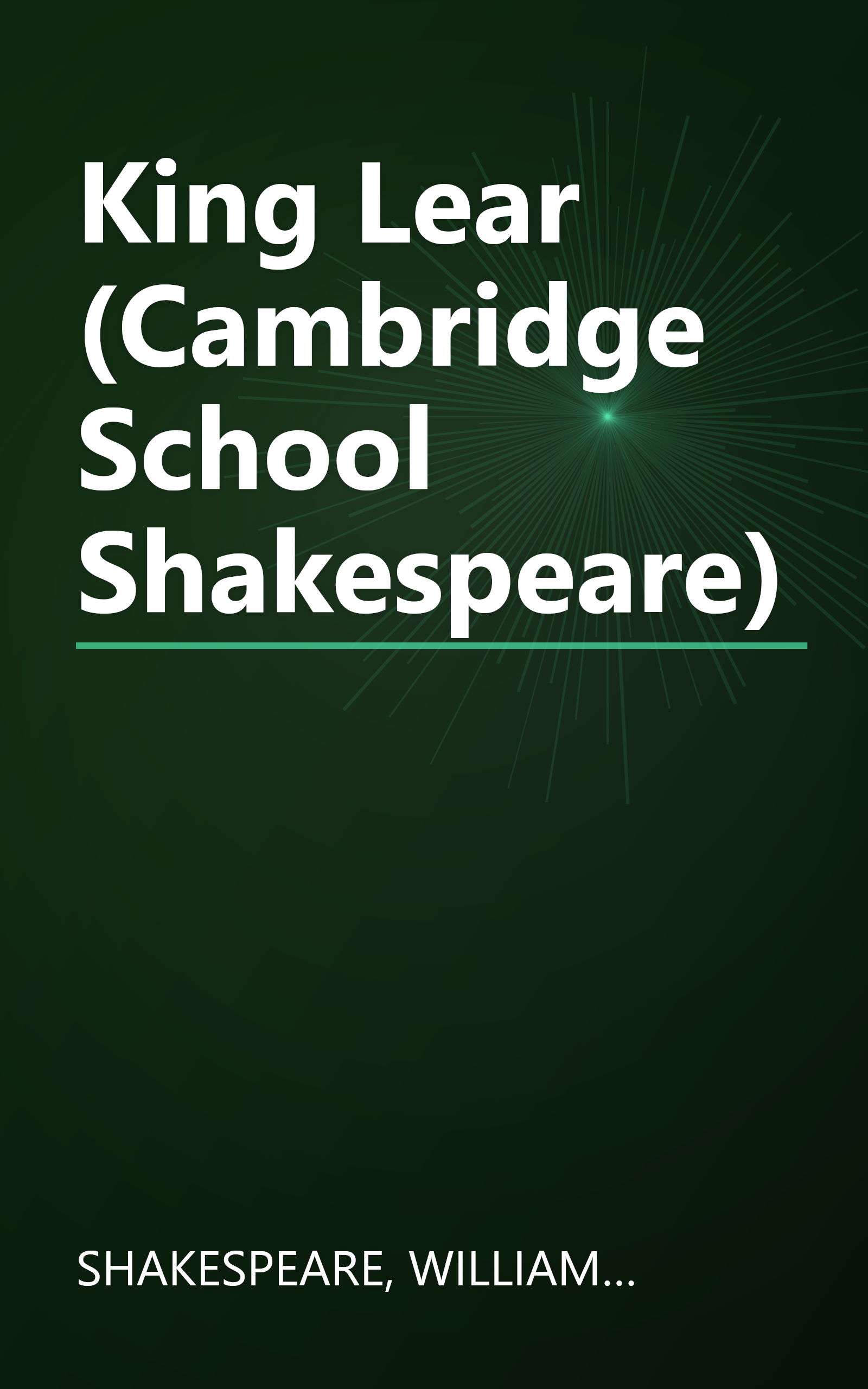 King Lear (Cambridge School Shakespeare) book cover