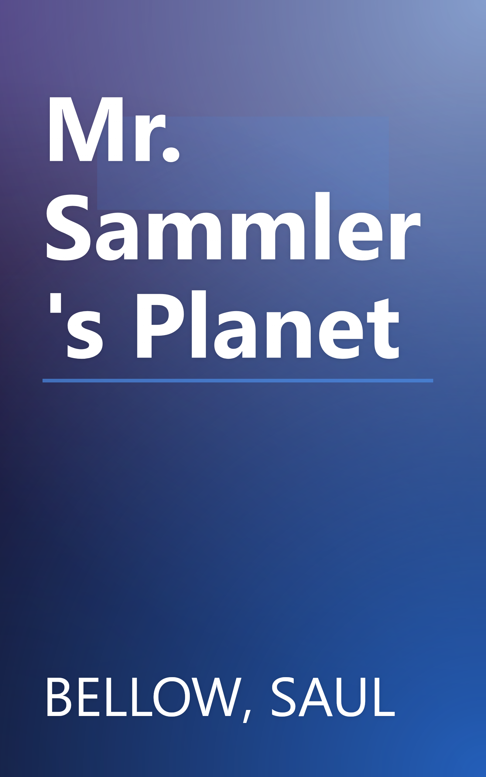 Mr. Sammler's Planet book cover