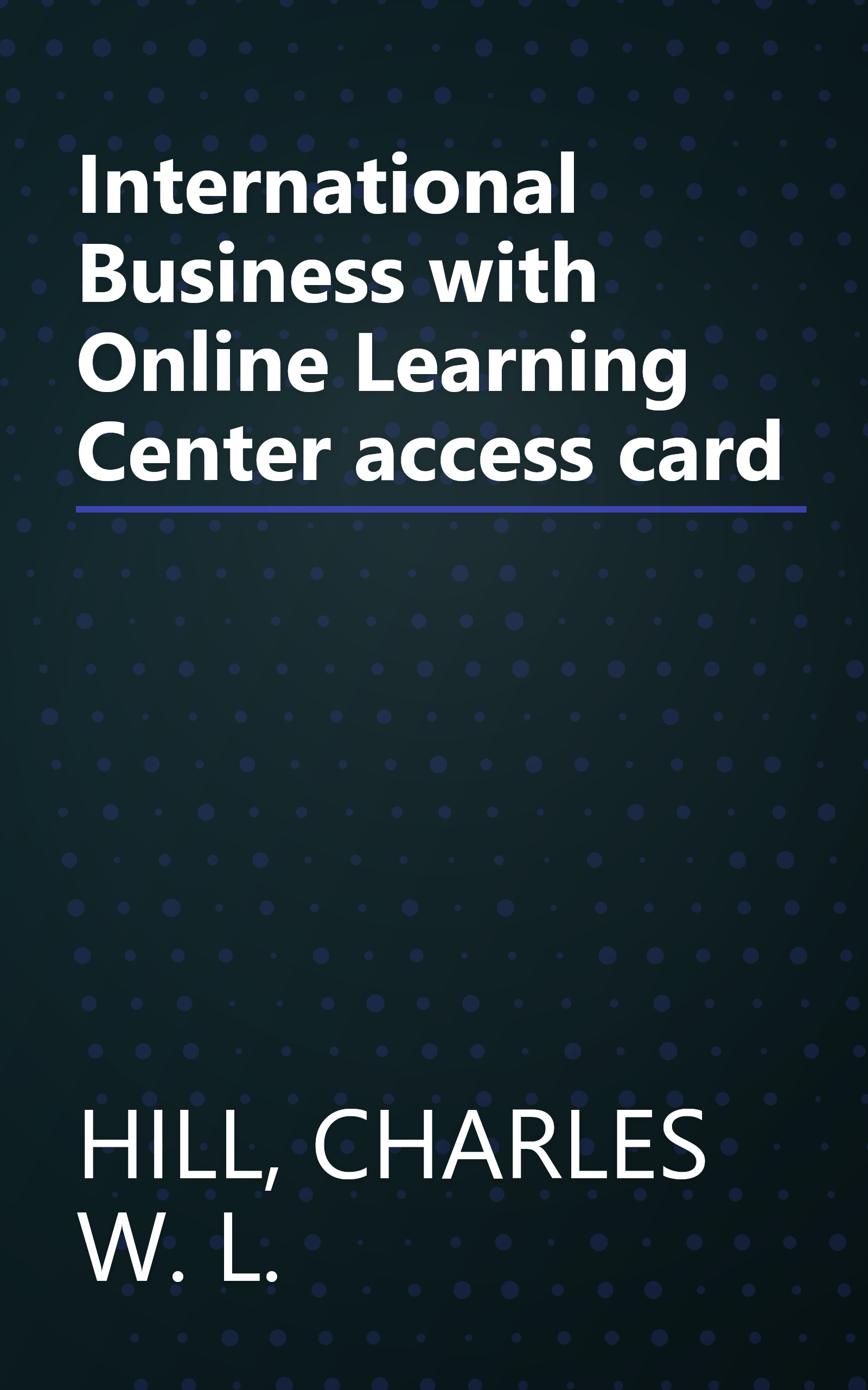 International Business with Online Learning Center access card book cover