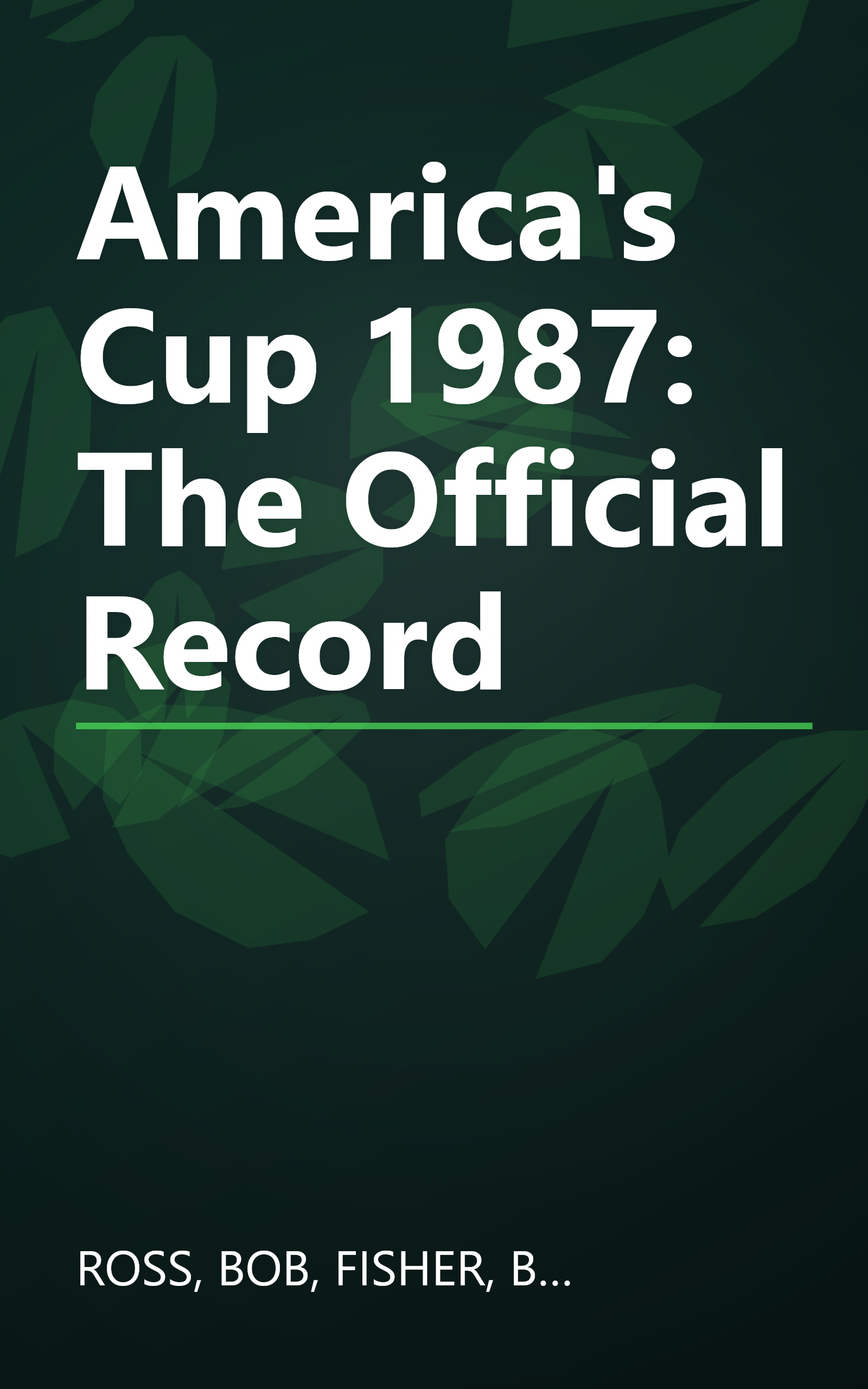 America's Cup 1987: The Official Record book cover