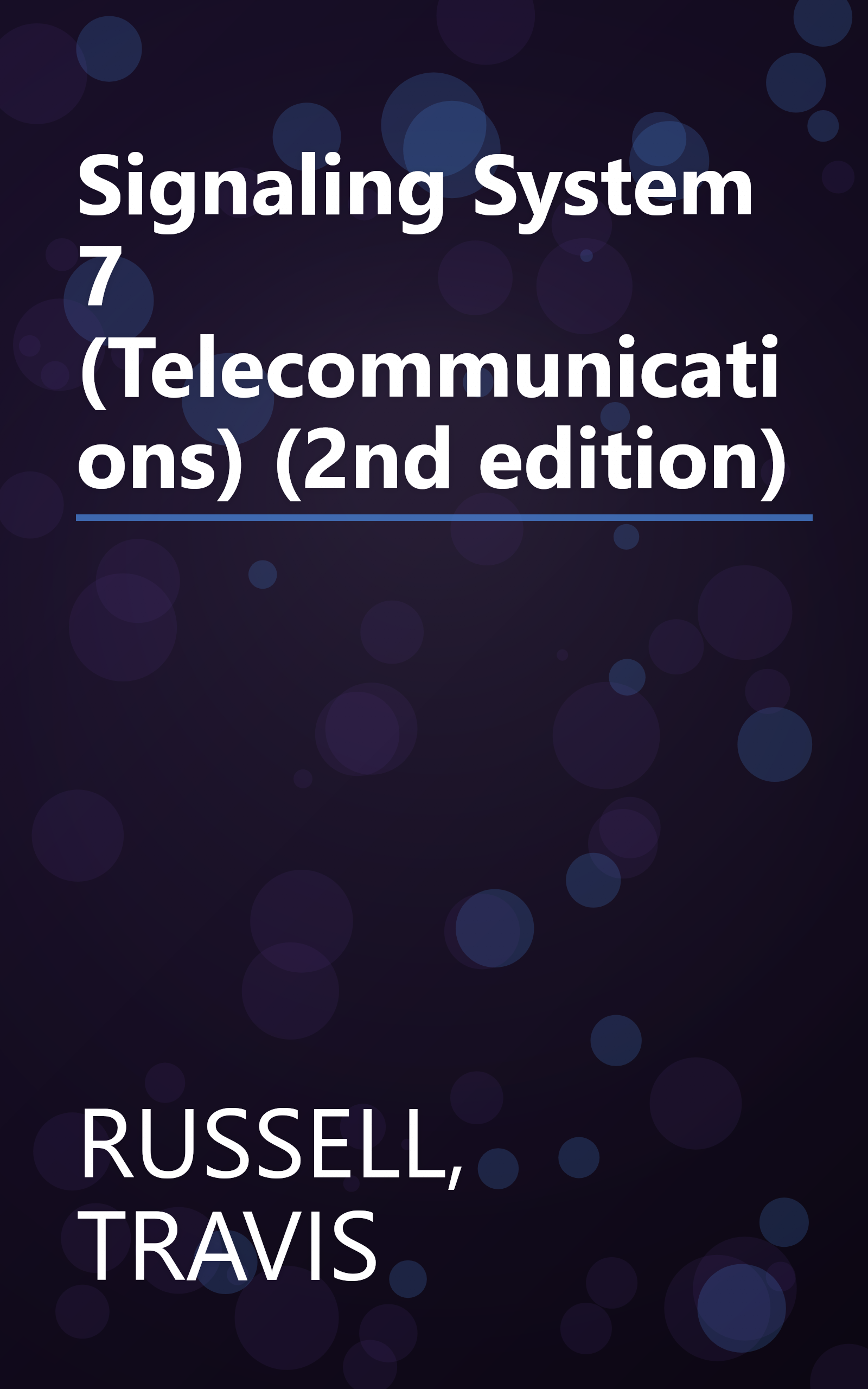 Signaling System 7 (Telecommunications) (2nd edition) book cover