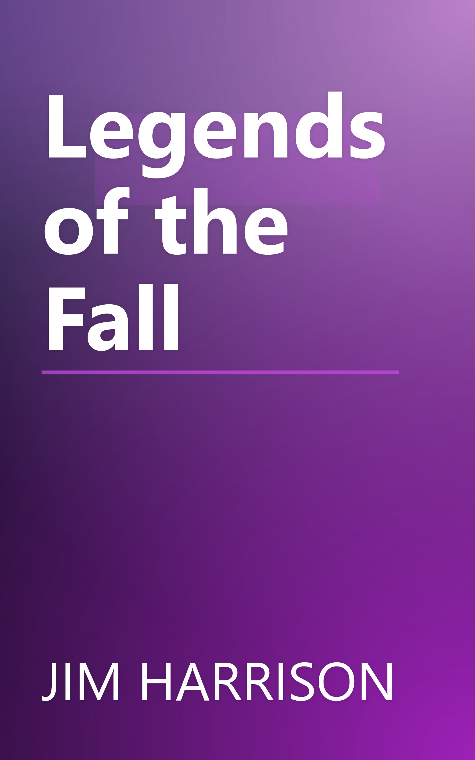 Legends of the Fall book cover