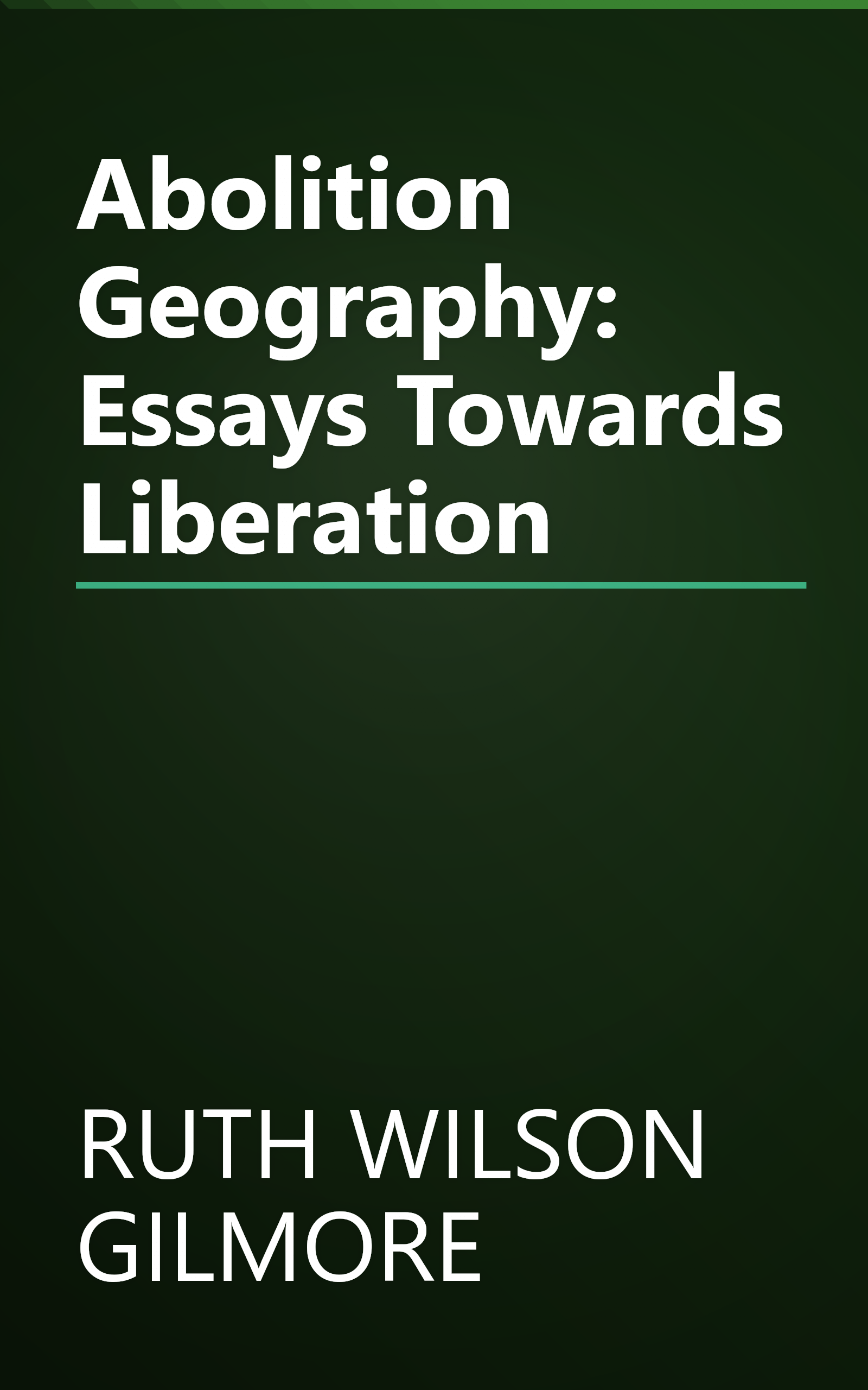Abolition Geography: Essays Towards Liberation book cover