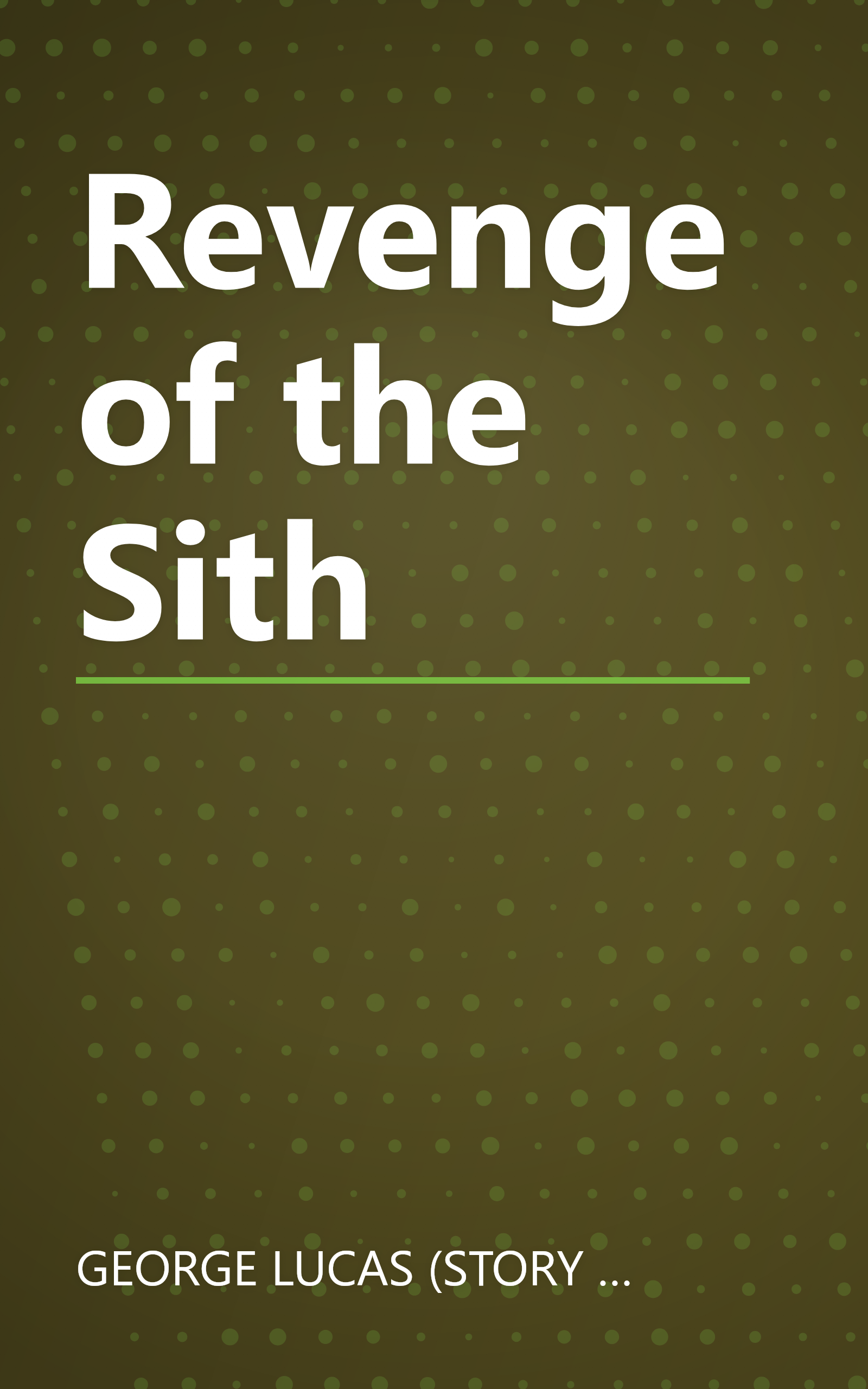 Revenge of the Sith book cover