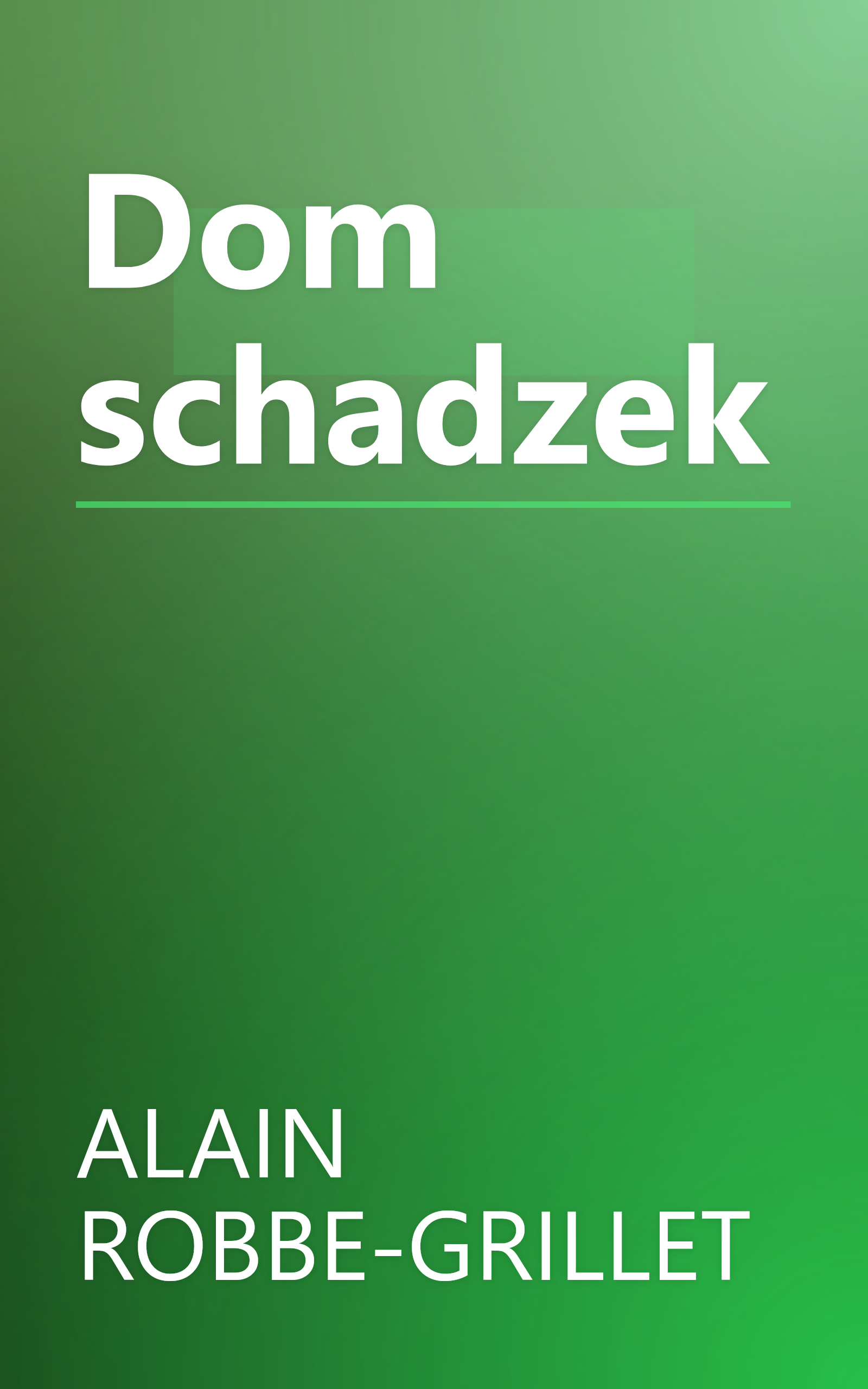 Dom schadzek book cover