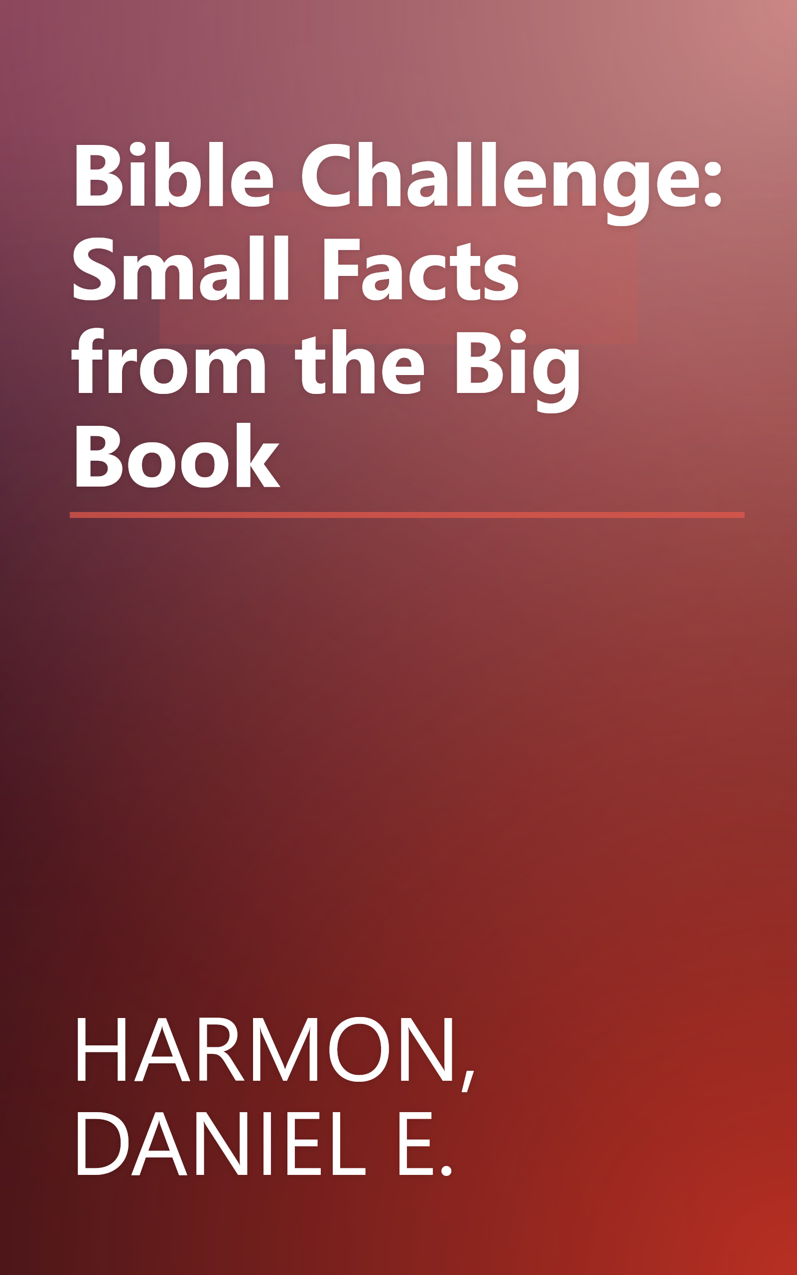 Bible Challenge: Small Facts from the Big Book book cover