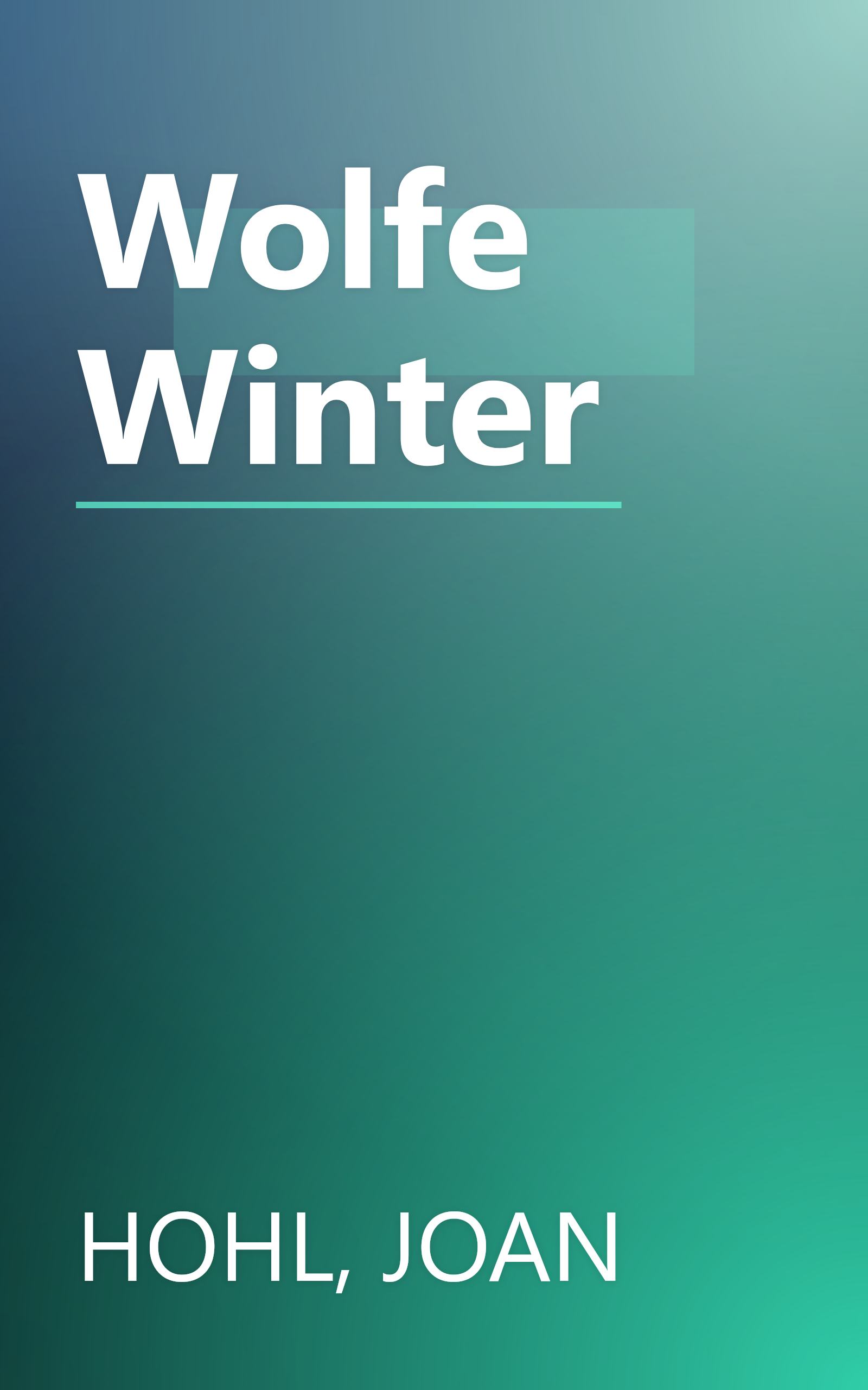Wolfe Winter book cover