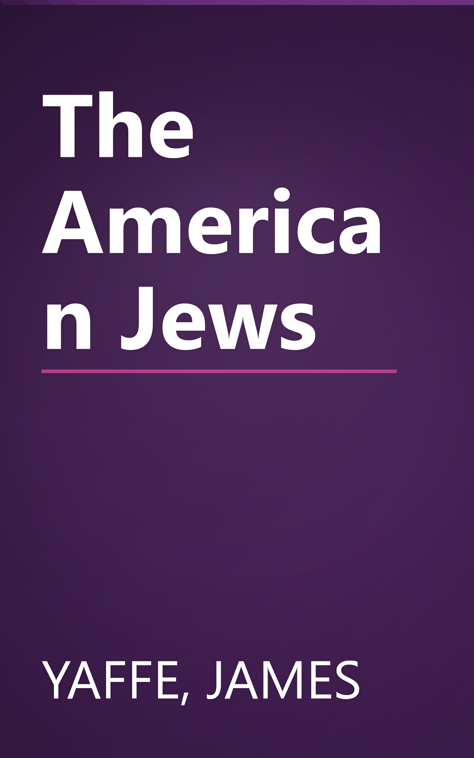The American Jews book cover
