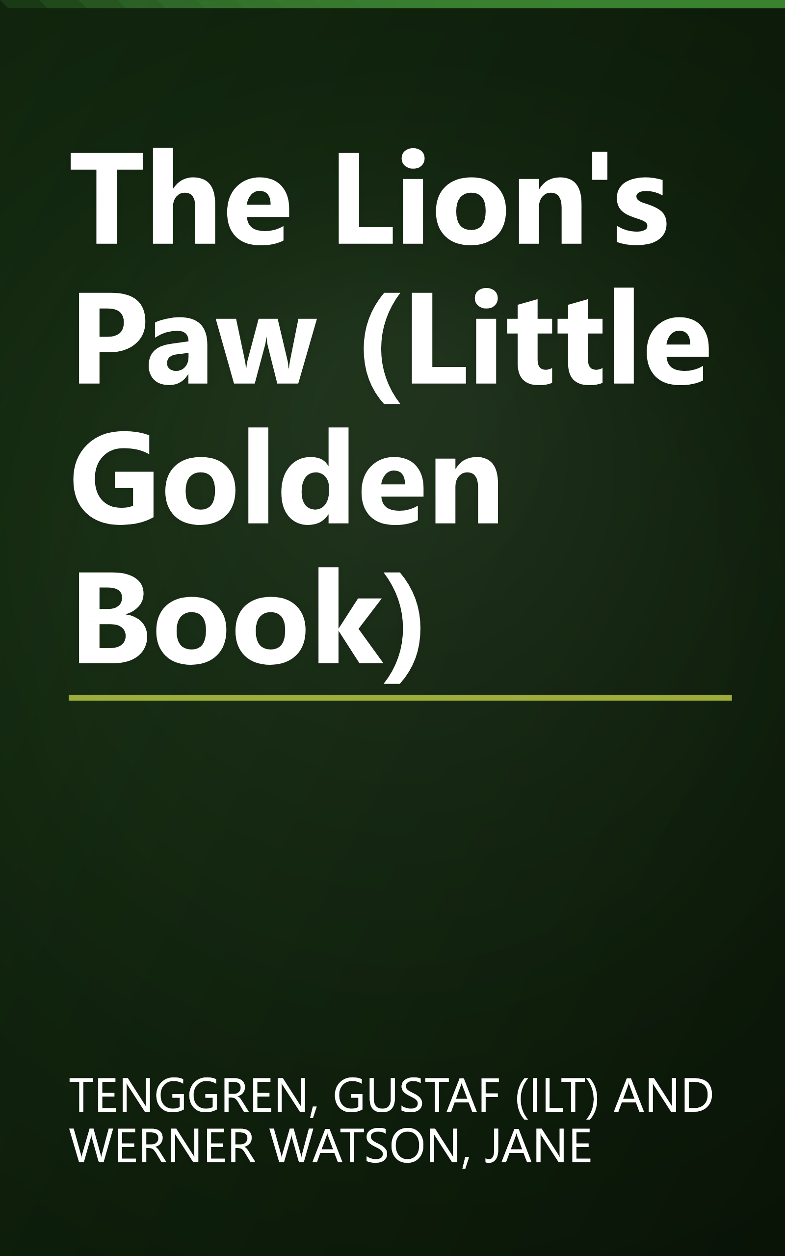 The Lion's Paw (Little Golden Book) book cover