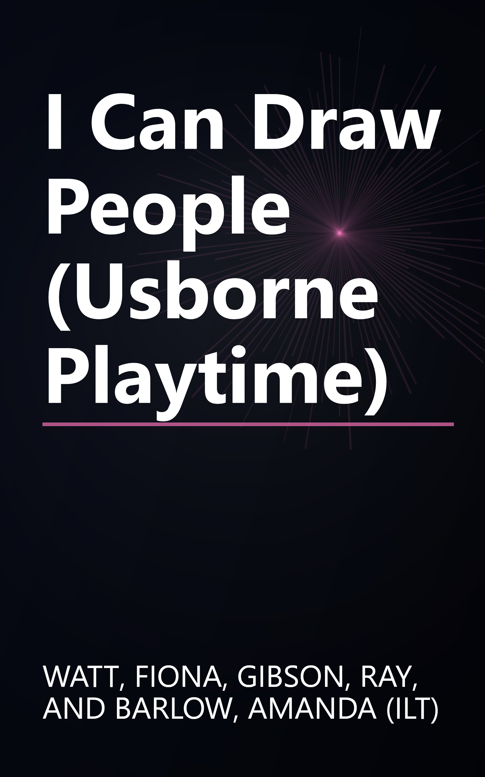 I Can Draw People (Usborne Playtime) book cover