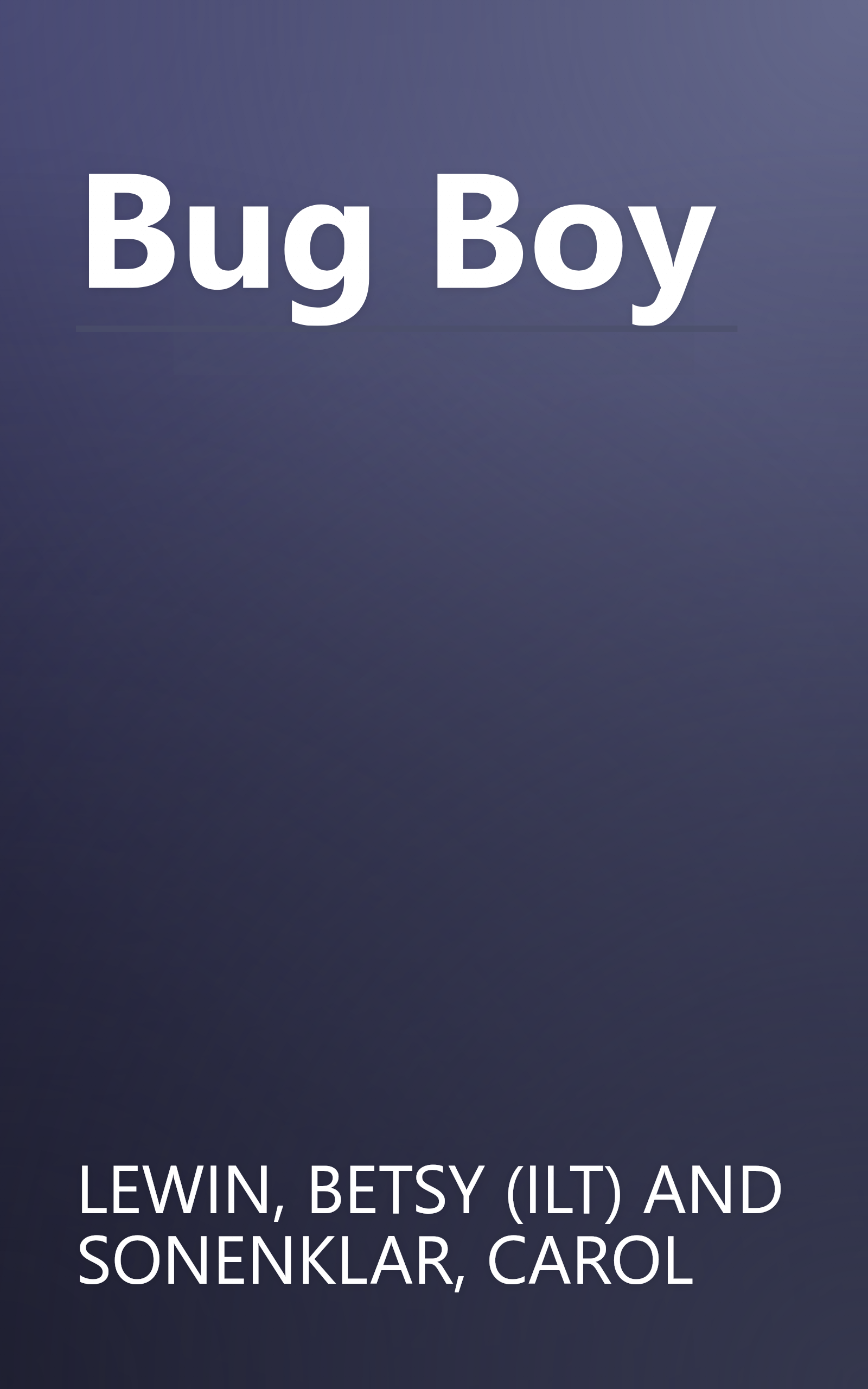 Bug Boy book cover