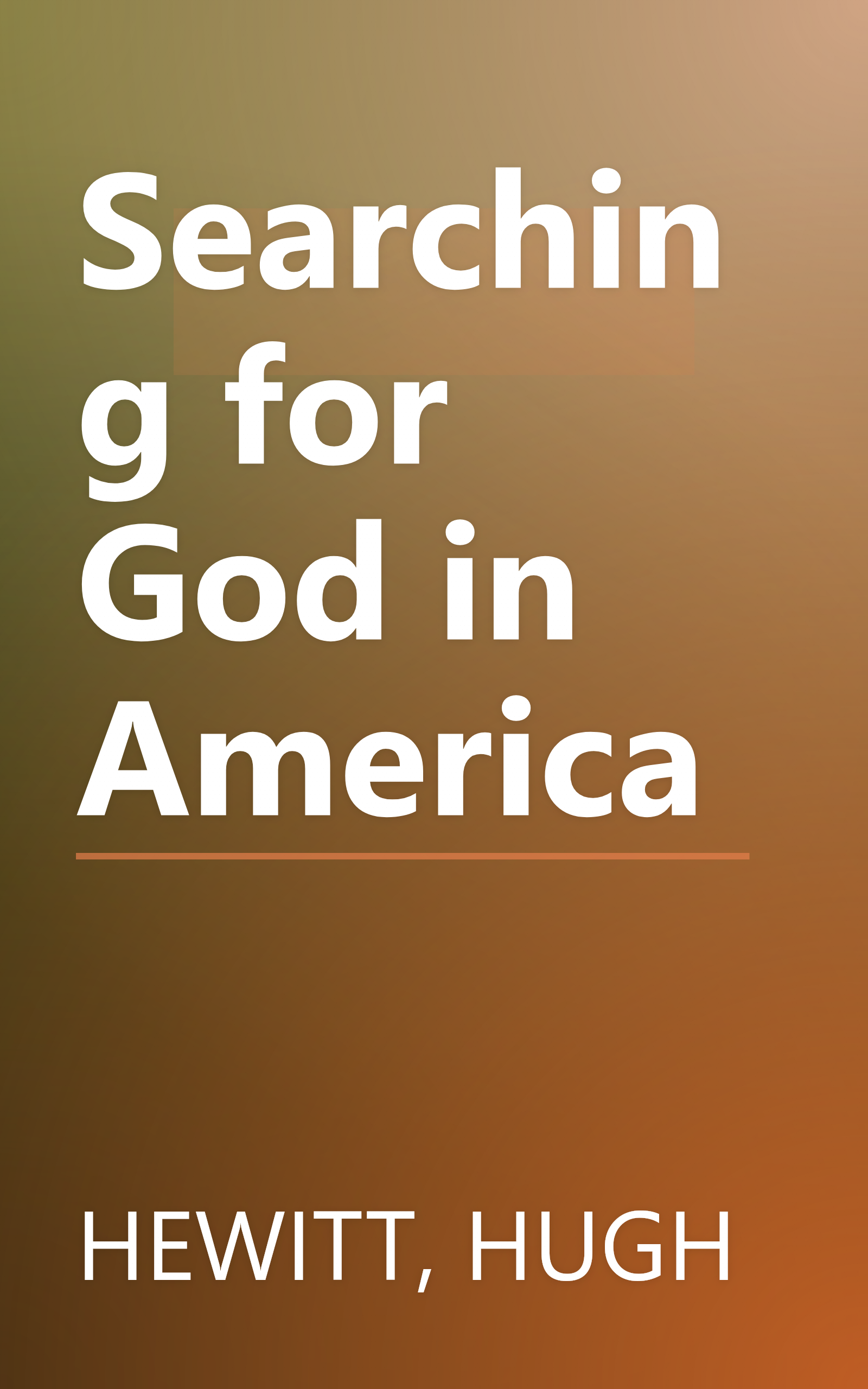 Searching for God in America book cover