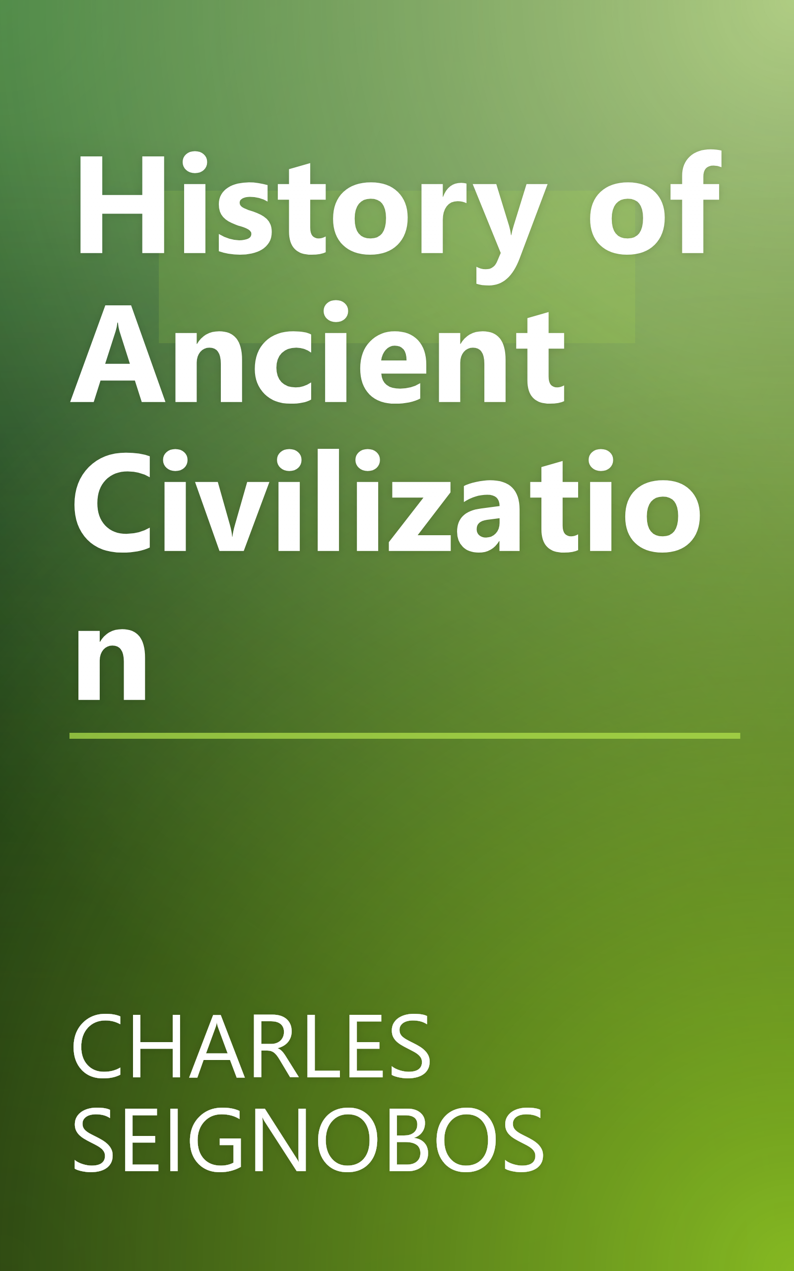 History of Ancient Civilization book cover