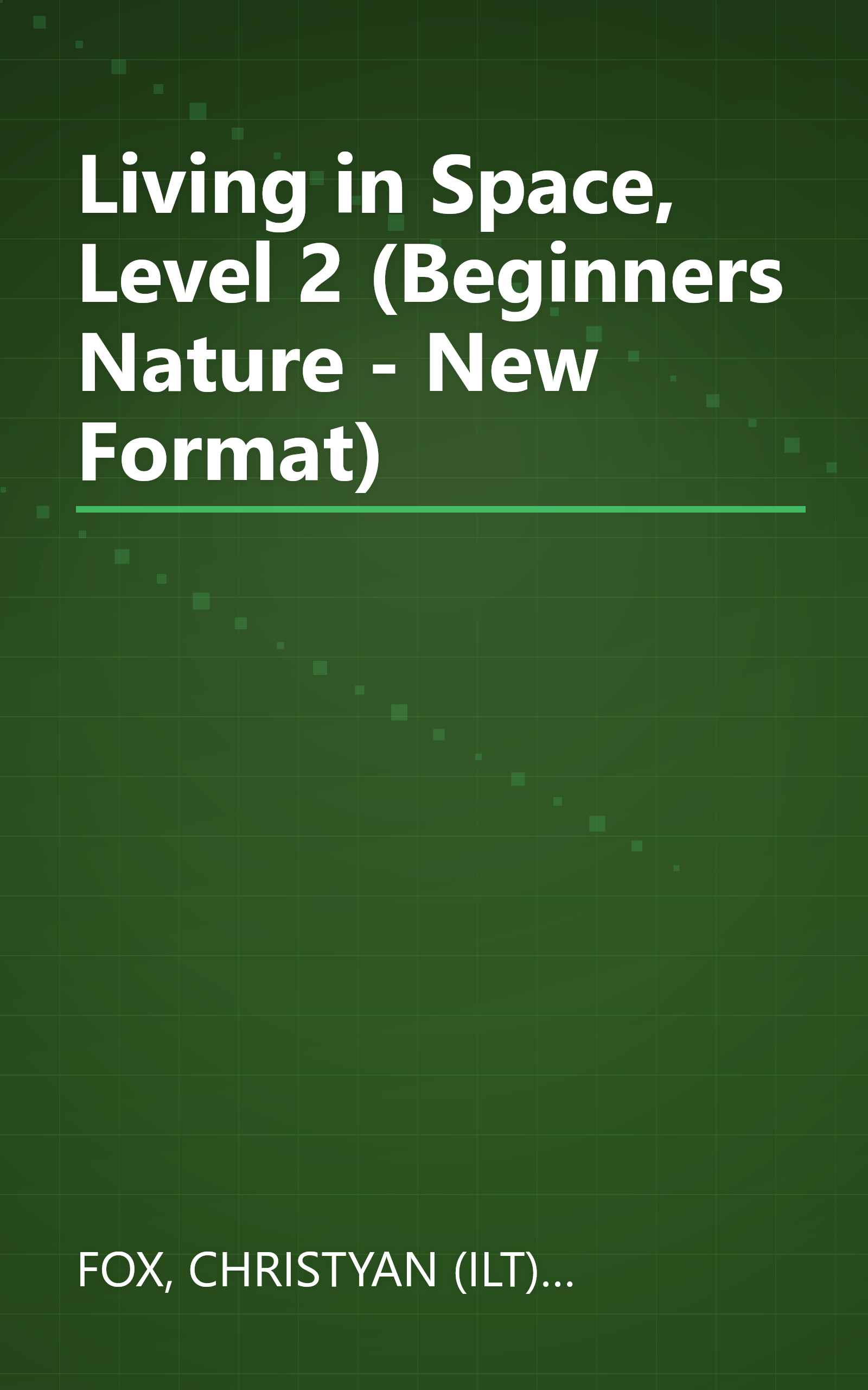 Living in Space, Level 2 (Beginners Nature - New Format) book cover