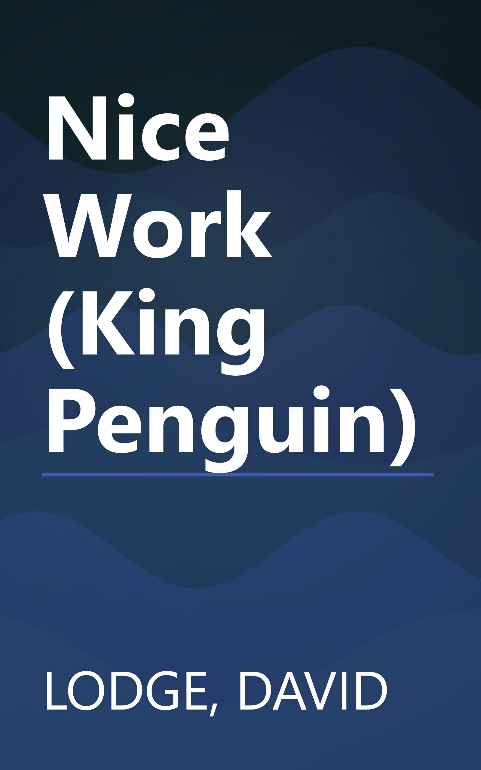 Nice Work (King Penguin) book cover