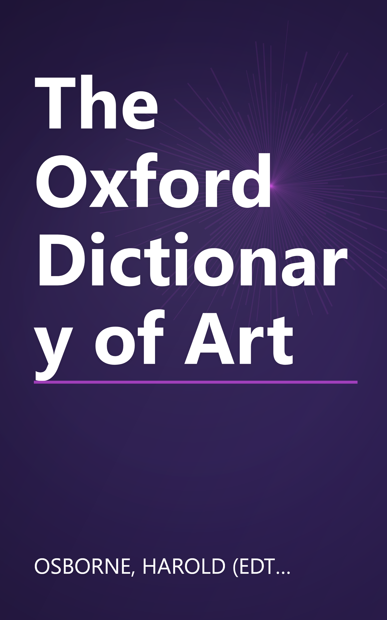 The Oxford Dictionary of Art book cover