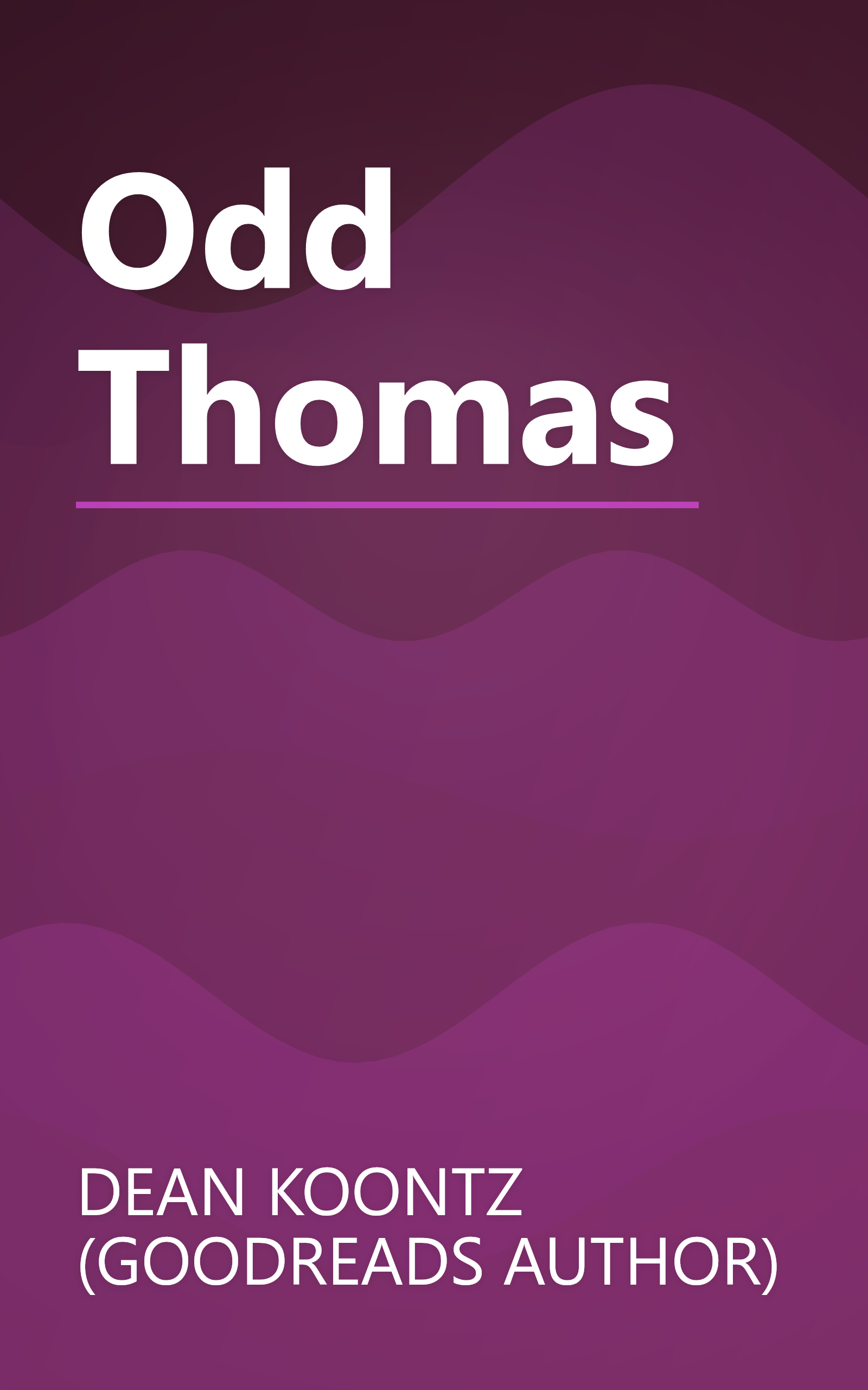 Odd Thomas book cover