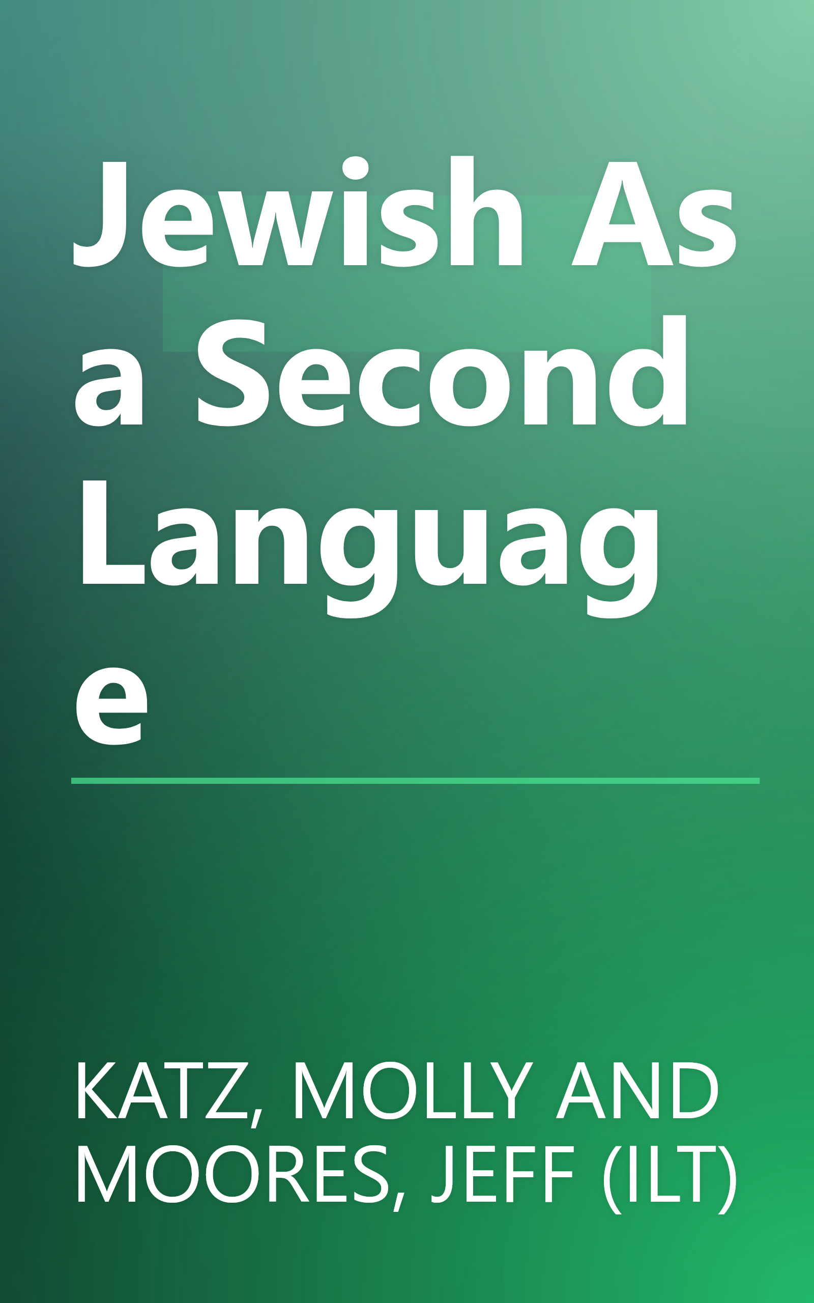 Jewish As a Second Language book cover